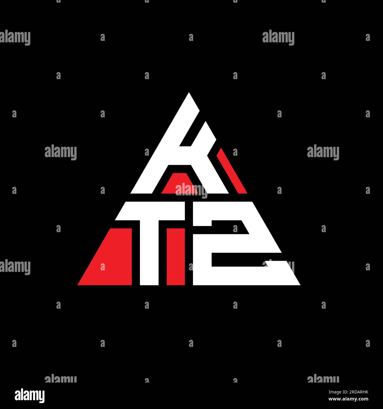 KTZ triangle letter logo design with triangle shape. KTZ triangle logo ...
