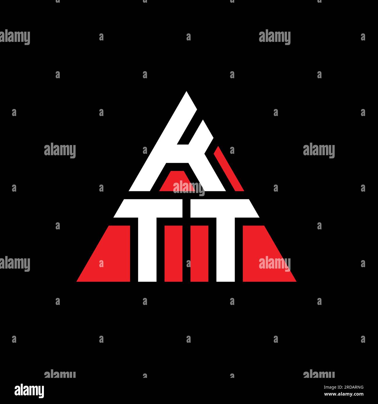 KTT triangle letter logo design with triangle shape. KTT triangle logo ...