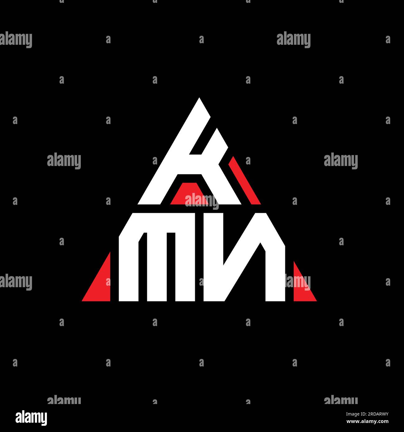 KMN triangle letter logo design with triangle shape. KMN triangle logo ...