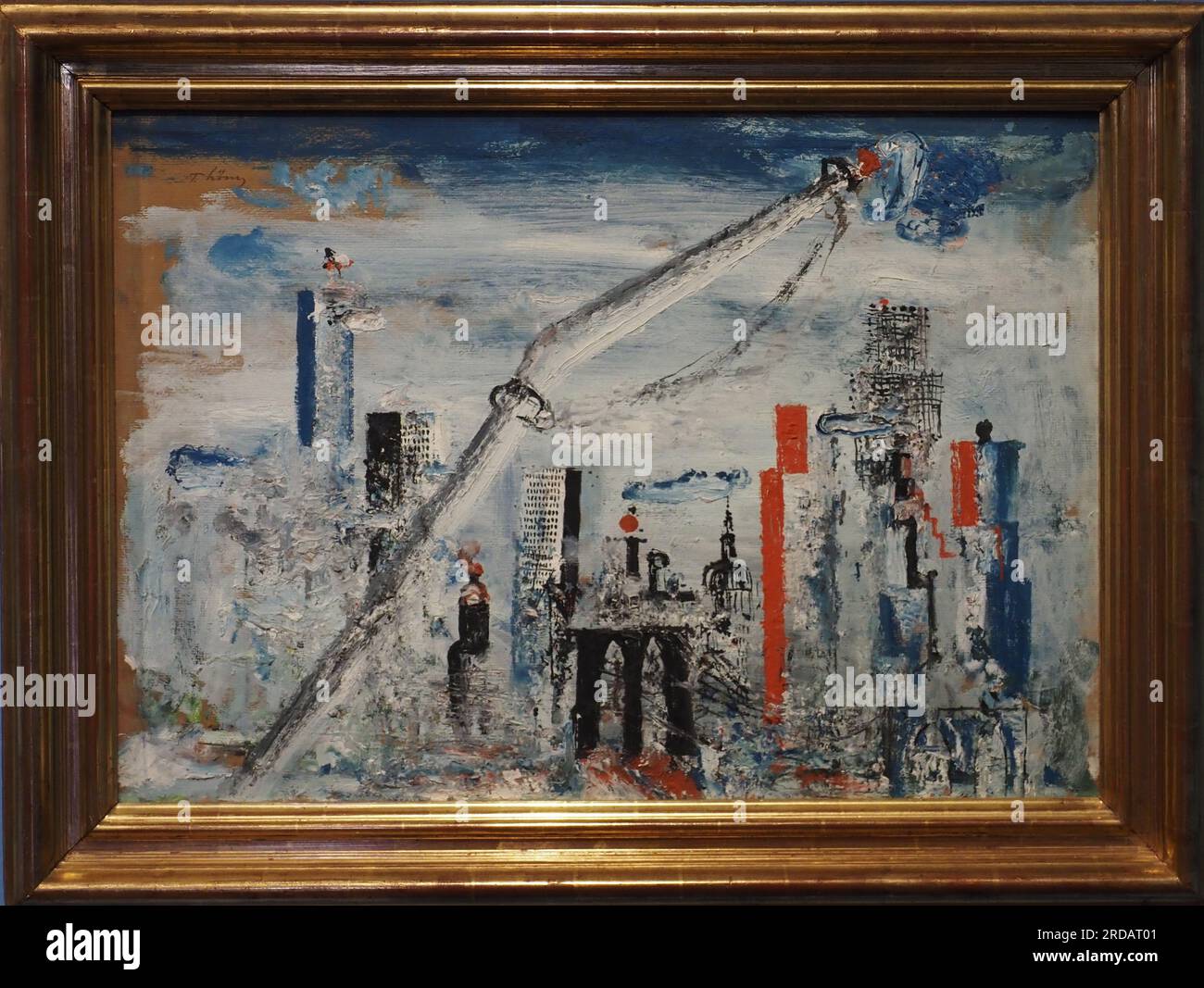 View of Manhatten (East River), oil on cardboard, 1935 - 1938. Creator ...