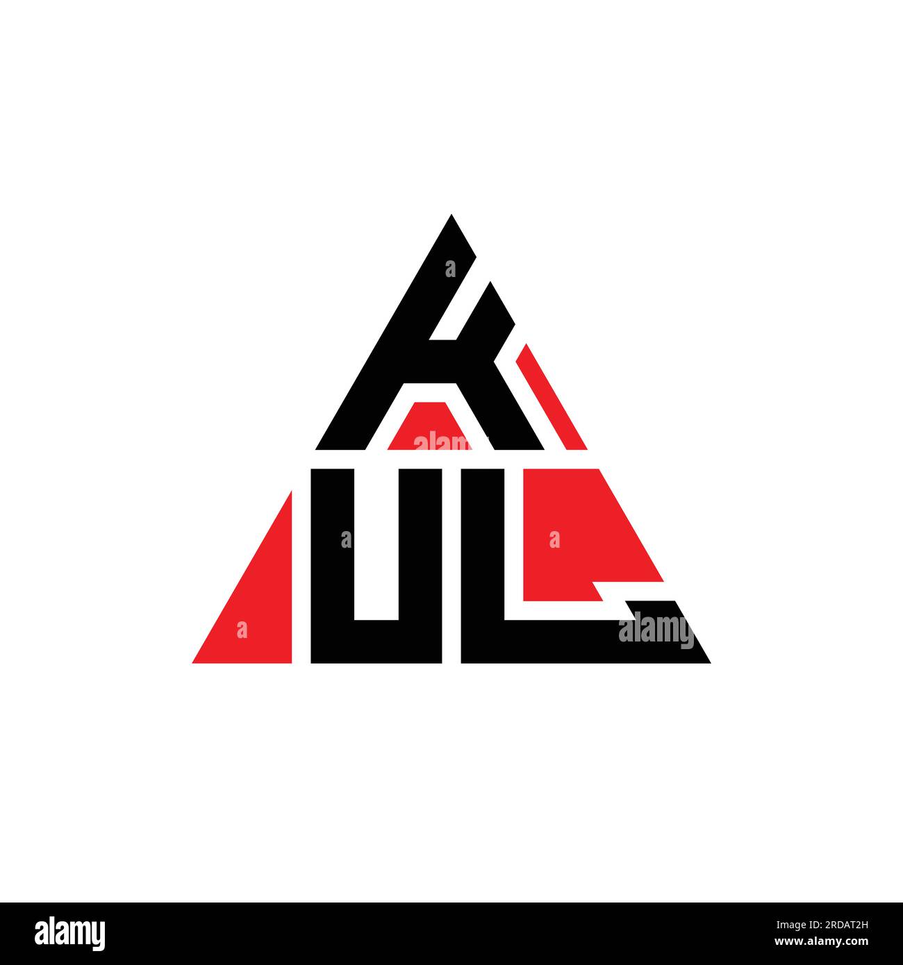 KUL triangle letter logo design with triangle shape. KUL triangle logo ...
