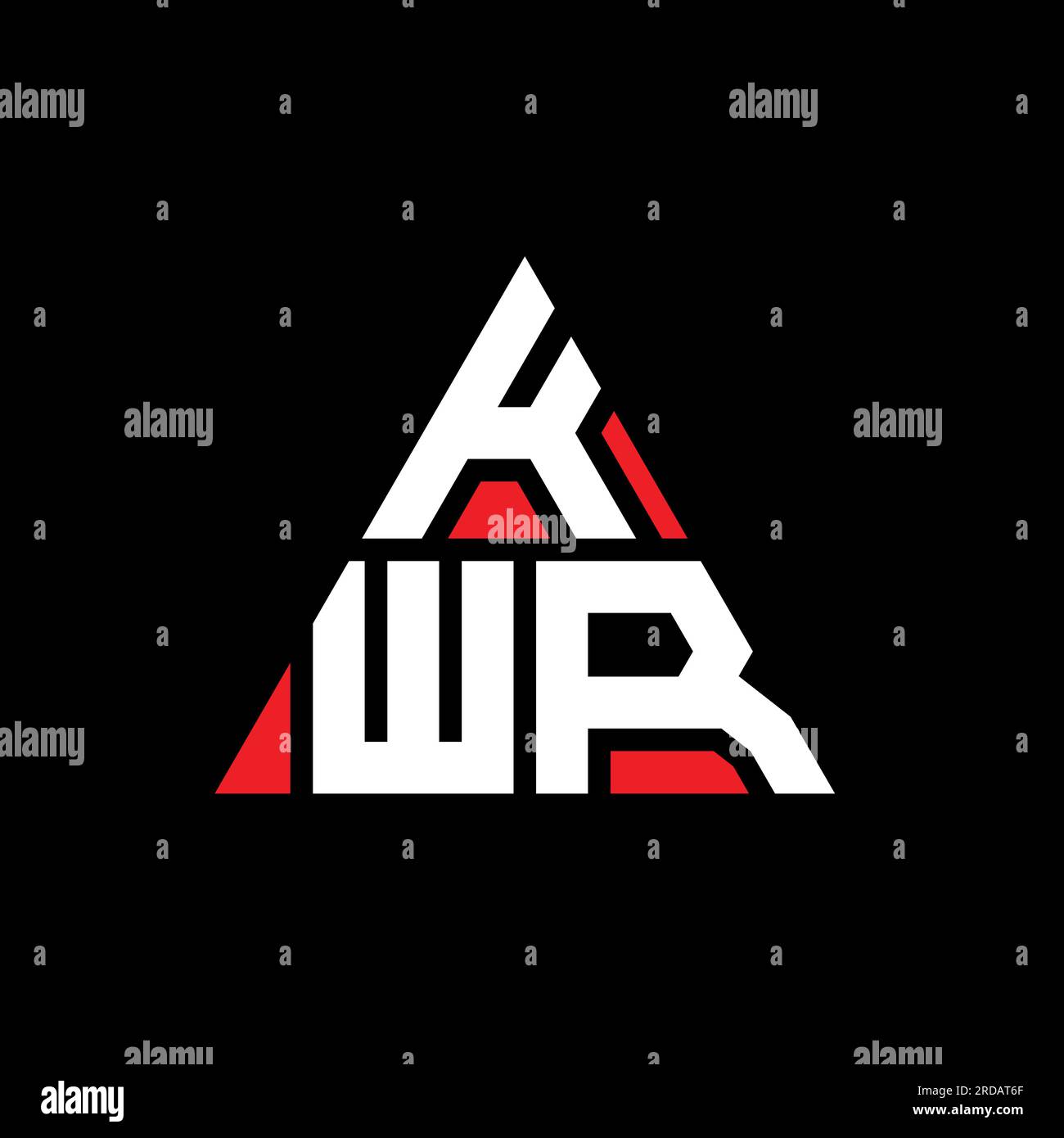 KWR triangle letter logo design with triangle shape. KWR triangle logo ...