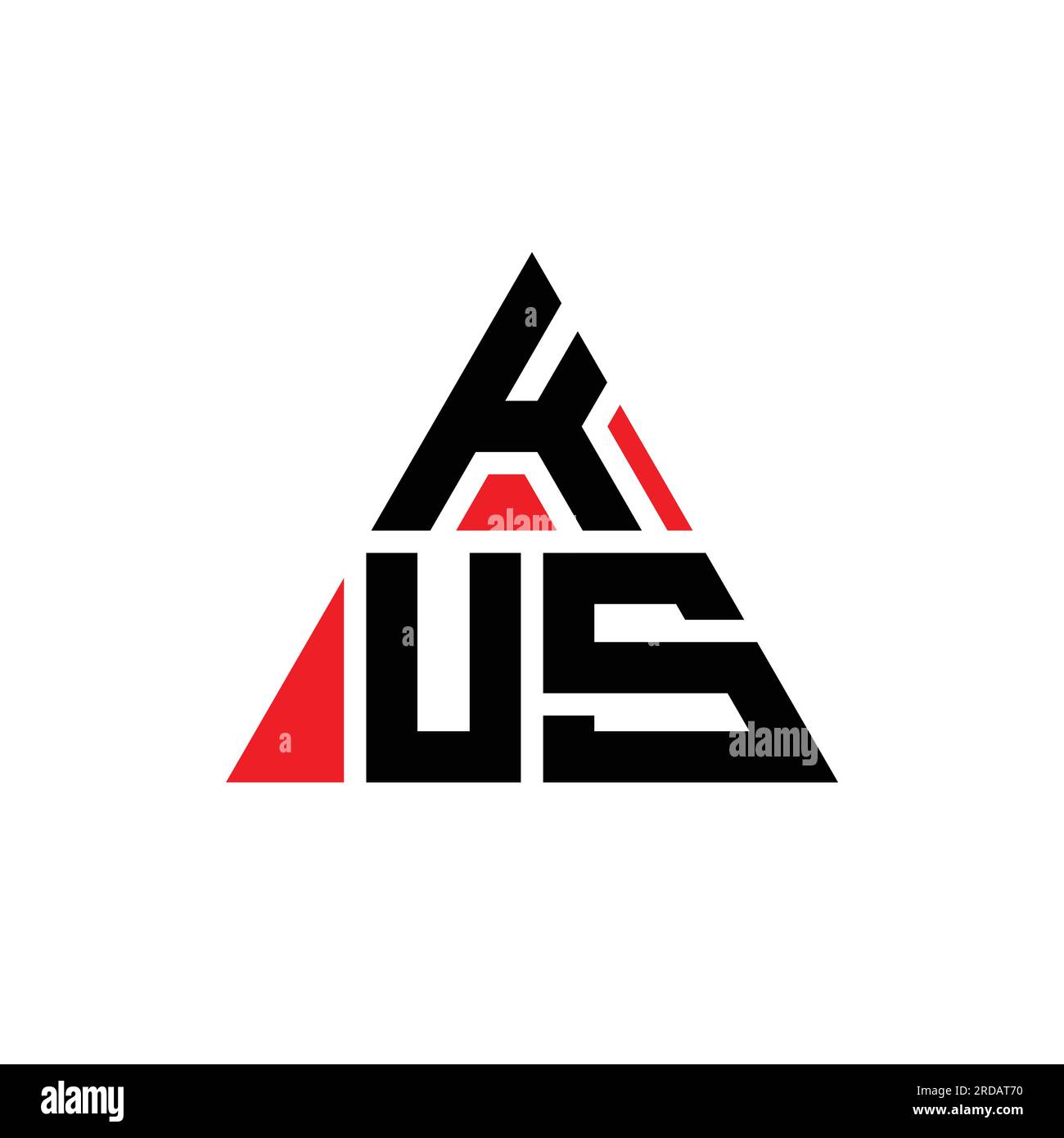 KUS triangle letter logo design with triangle shape. KUS triangle logo ...