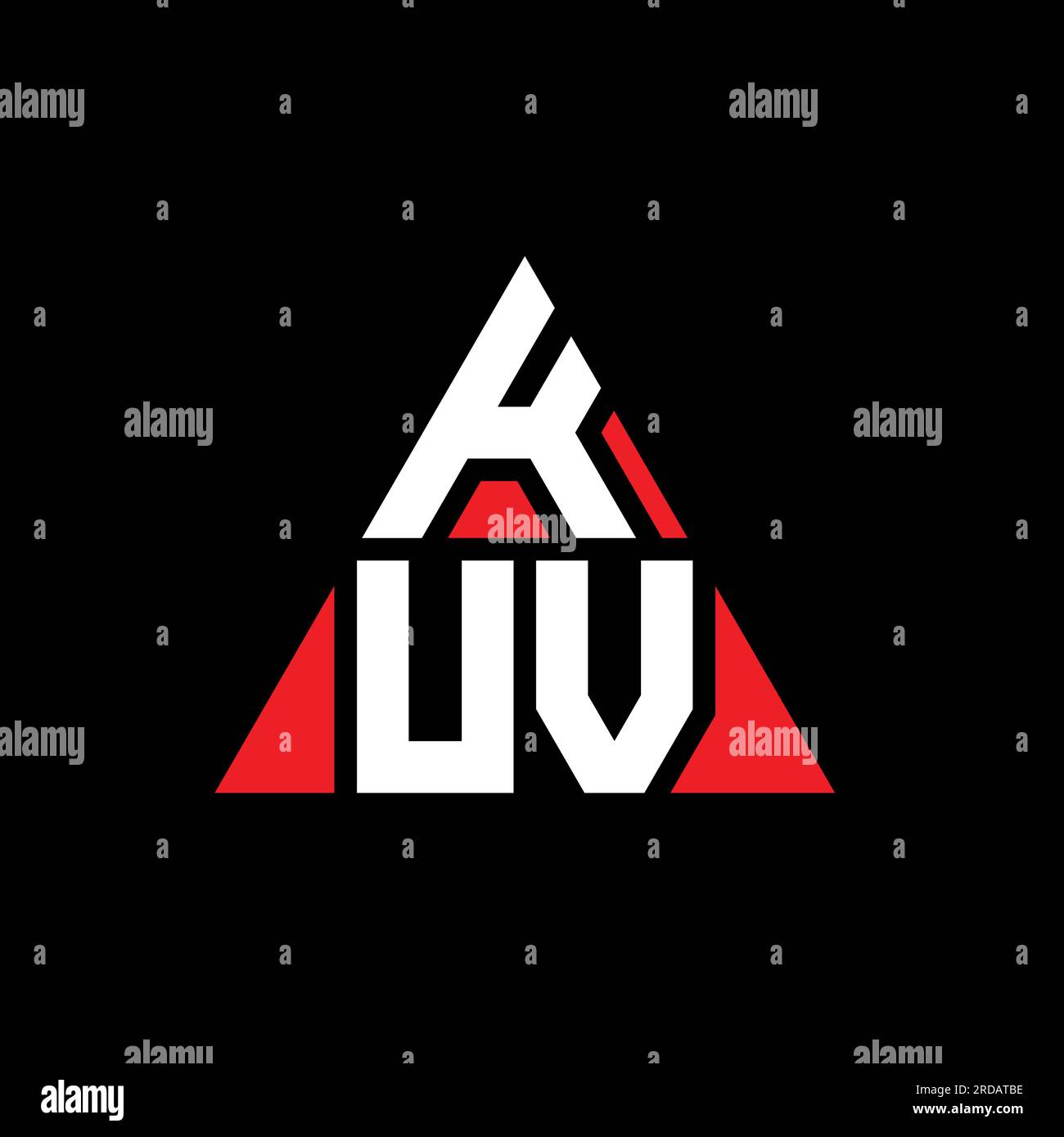 KUV triangle letter logo design with triangle shape. KUV triangle logo ...