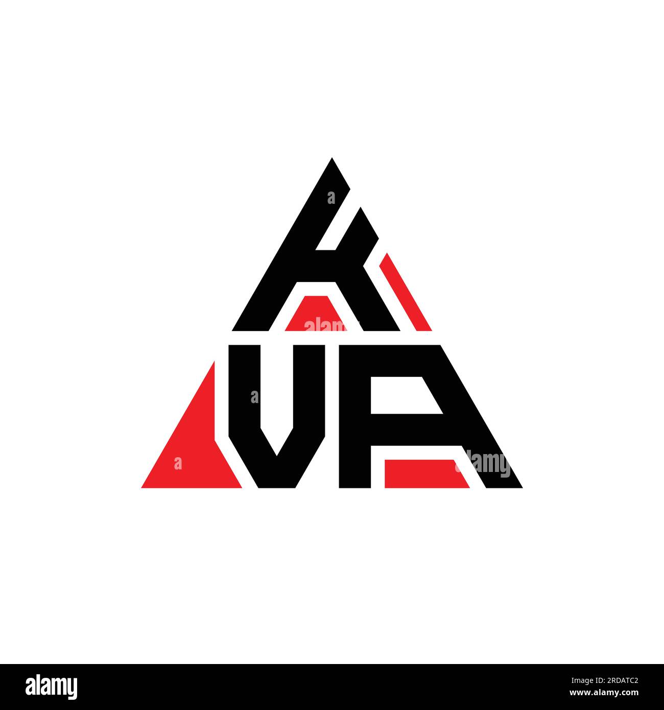 KVA triangle letter logo design with triangle shape. KVA triangle logo ...