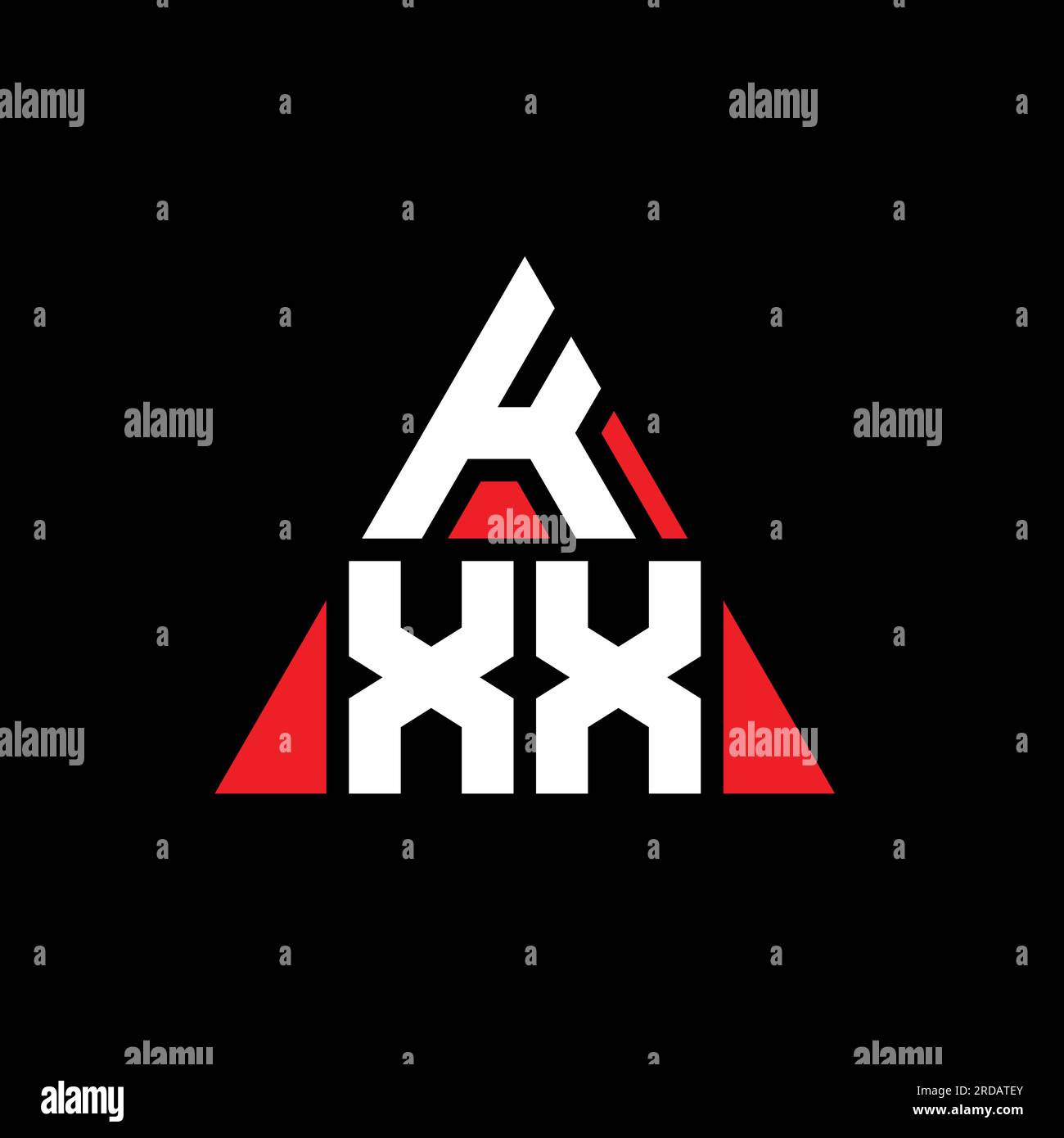 KXX triangle letter logo design with triangle shape. KXX triangle logo ...
