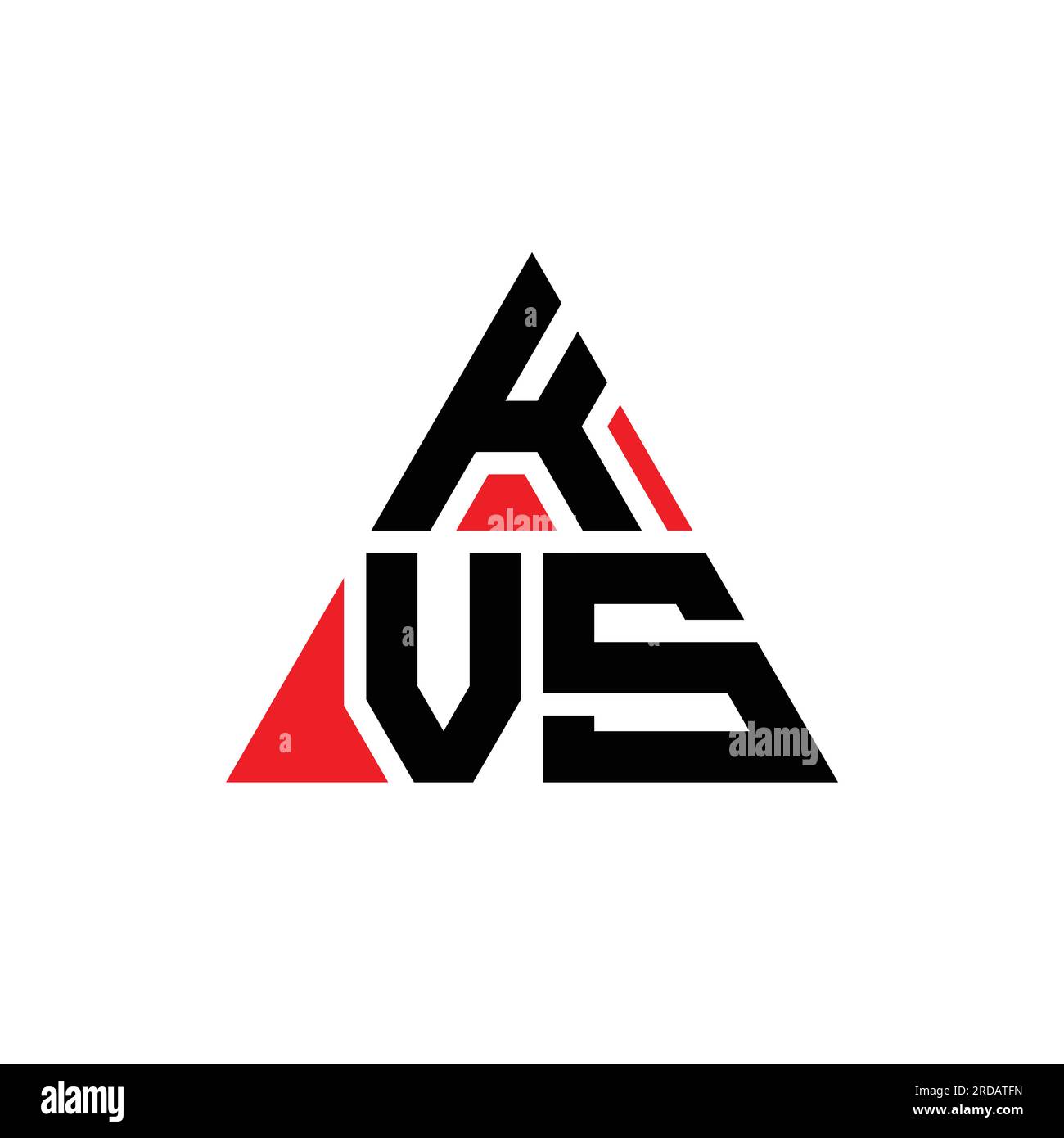KVS triangle letter logo design with triangle shape. KVS triangle logo ...