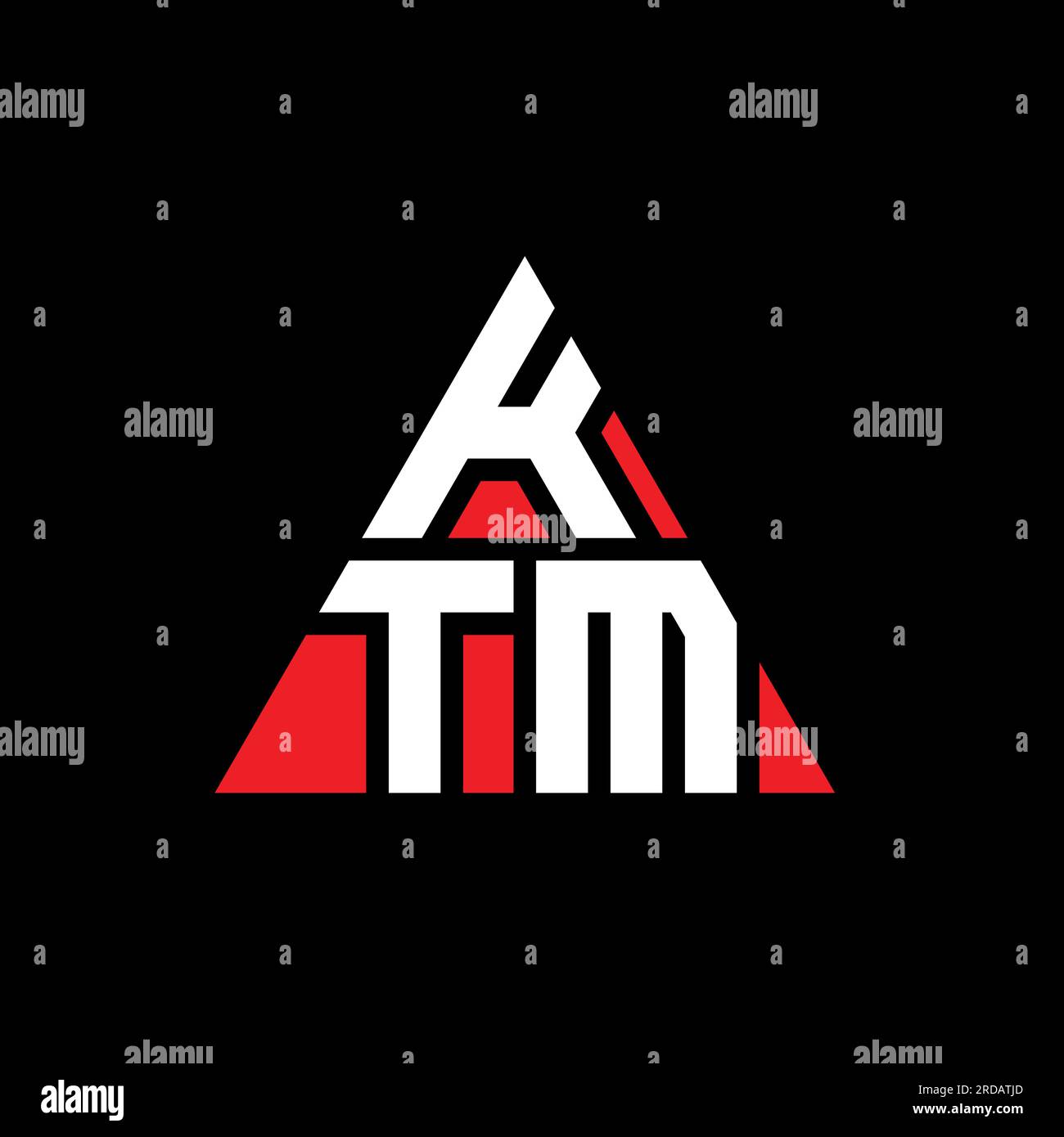 KTM triangle letter logo design with triangle shape. KTM triangle logo ...