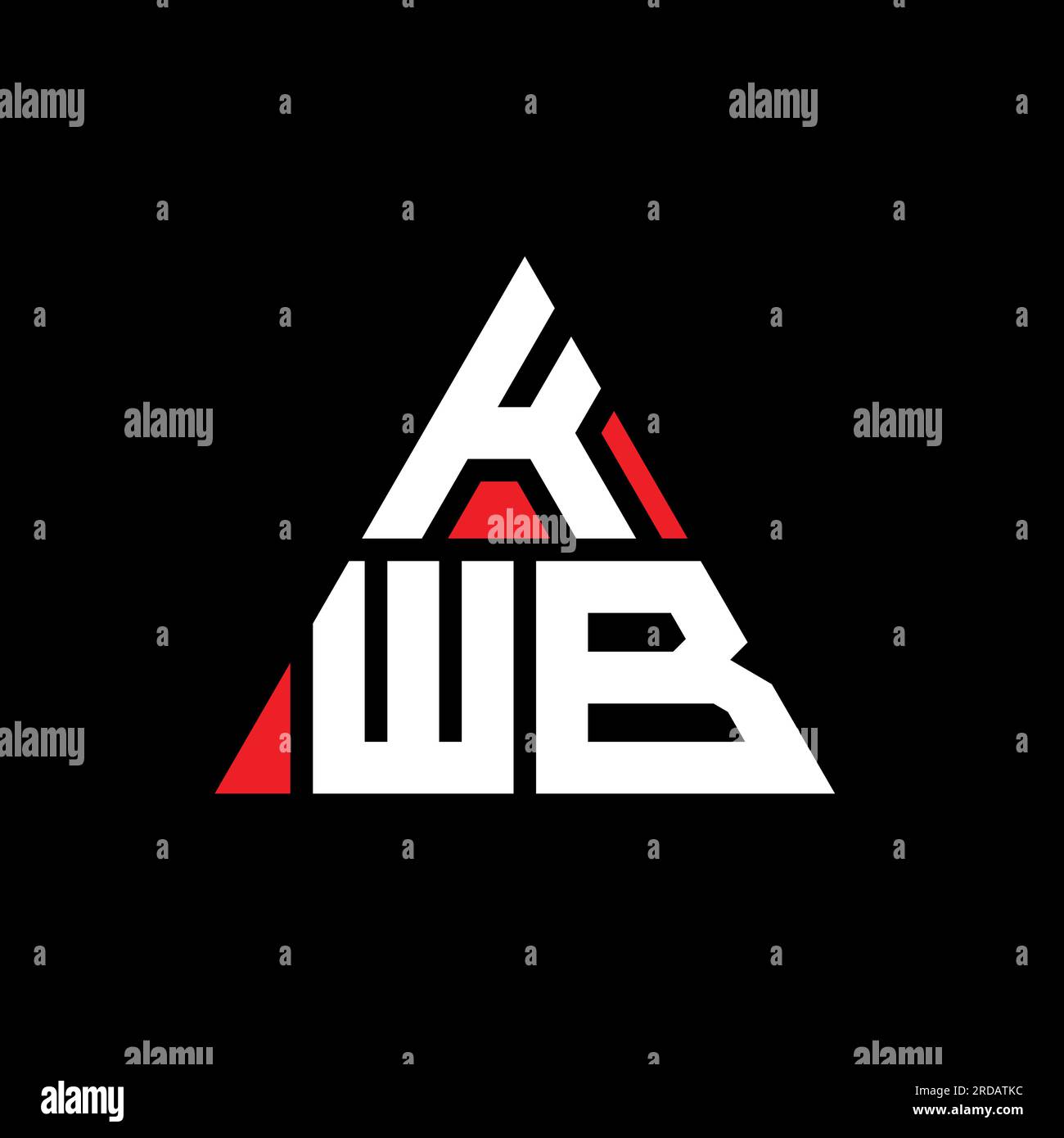 KWB triangle letter logo design with triangle shape. KWB triangle logo ...