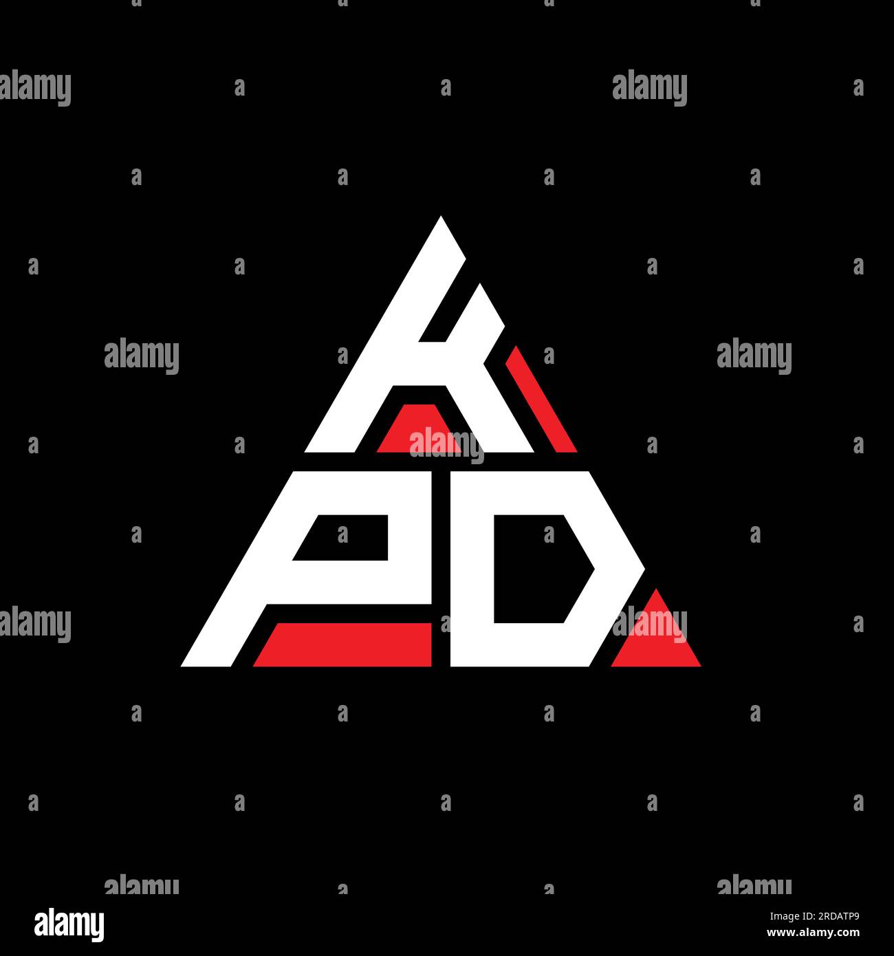 KPD triangle letter logo design with triangle shape. KPD triangle logo ...