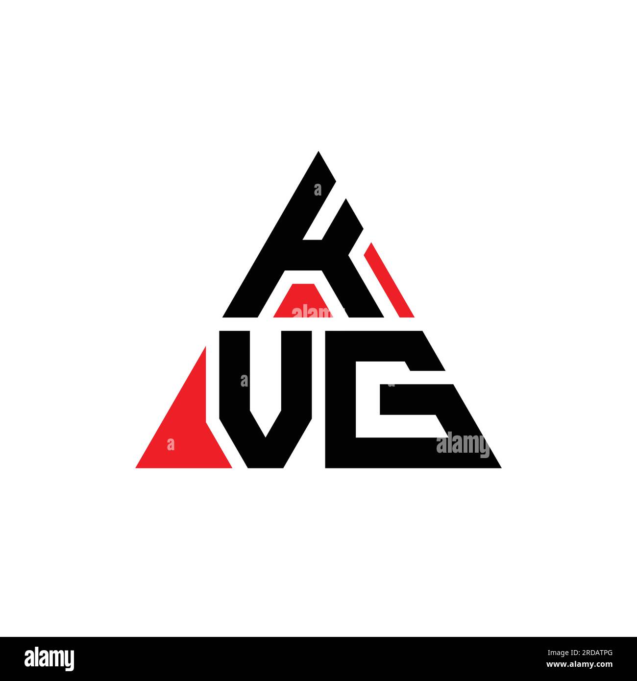 KVG triangle letter logo design with triangle shape. KVG triangle logo ...