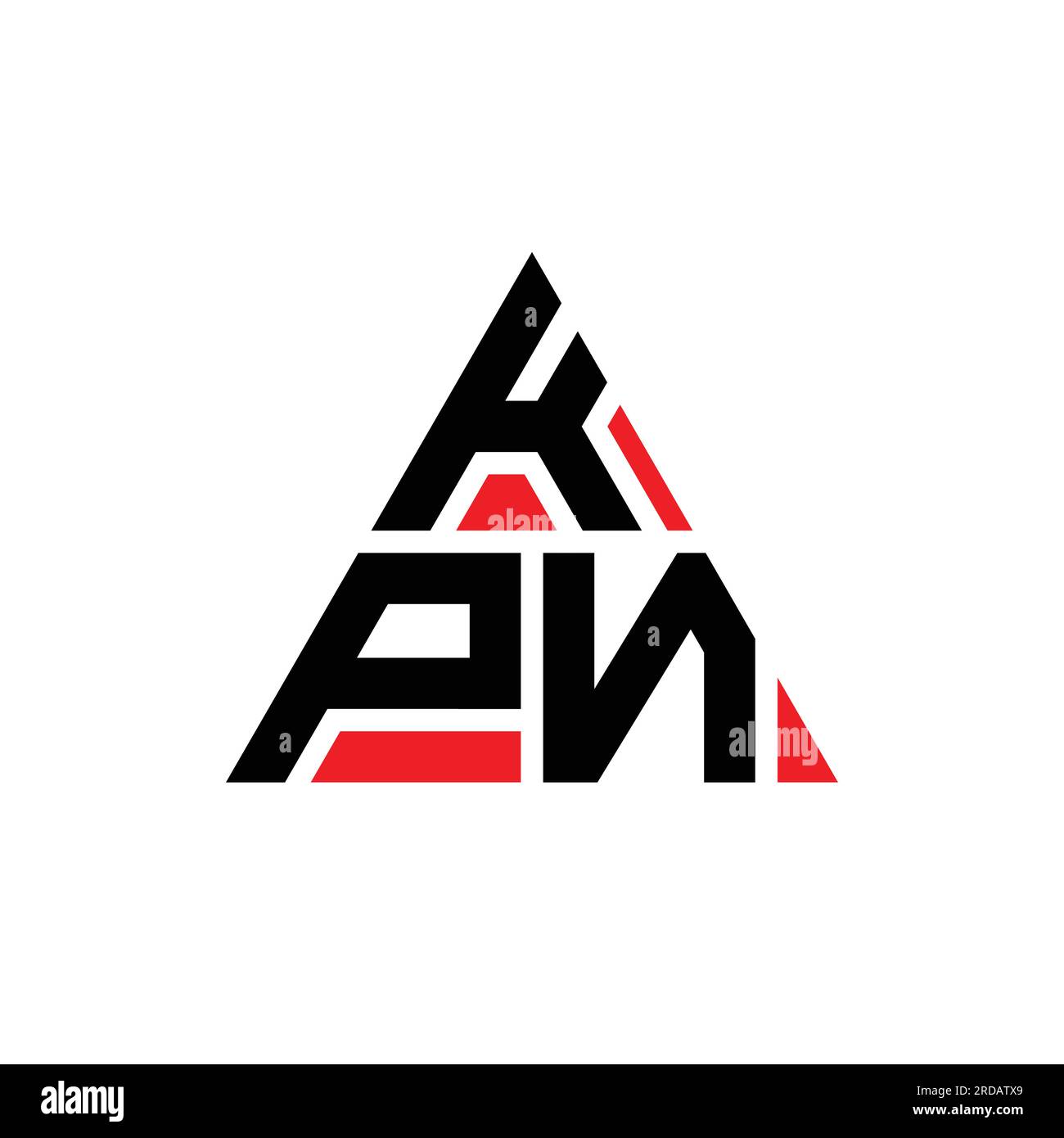 KPN triangle letter logo design with triangle shape. KPN triangle logo ...