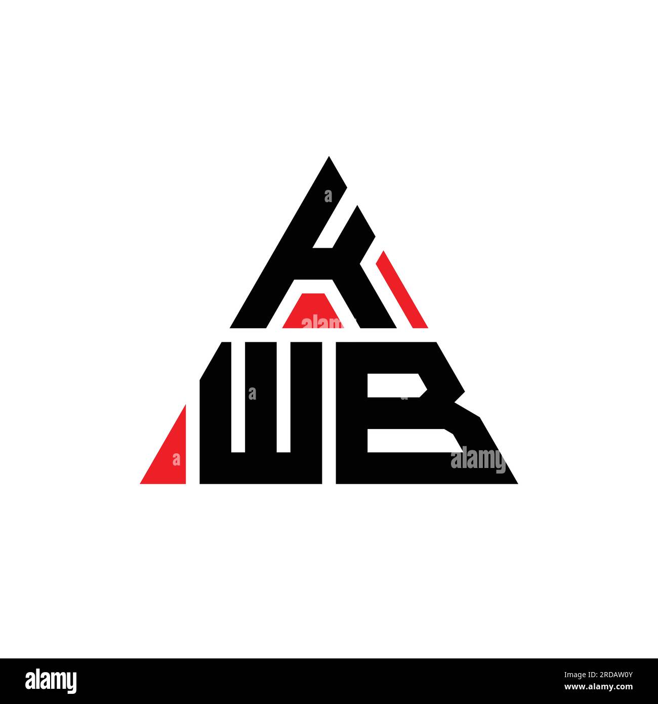 KWB triangle letter logo design with triangle shape. KWB triangle logo ...