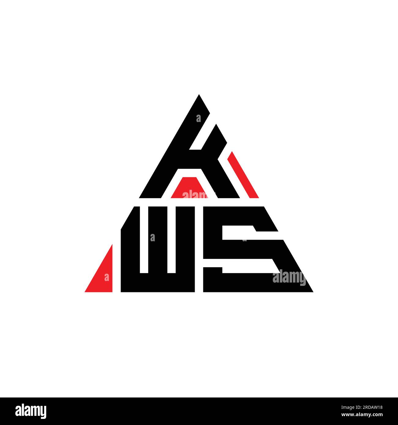 KWS triangle letter logo design with triangle shape. KWS triangle logo ...
