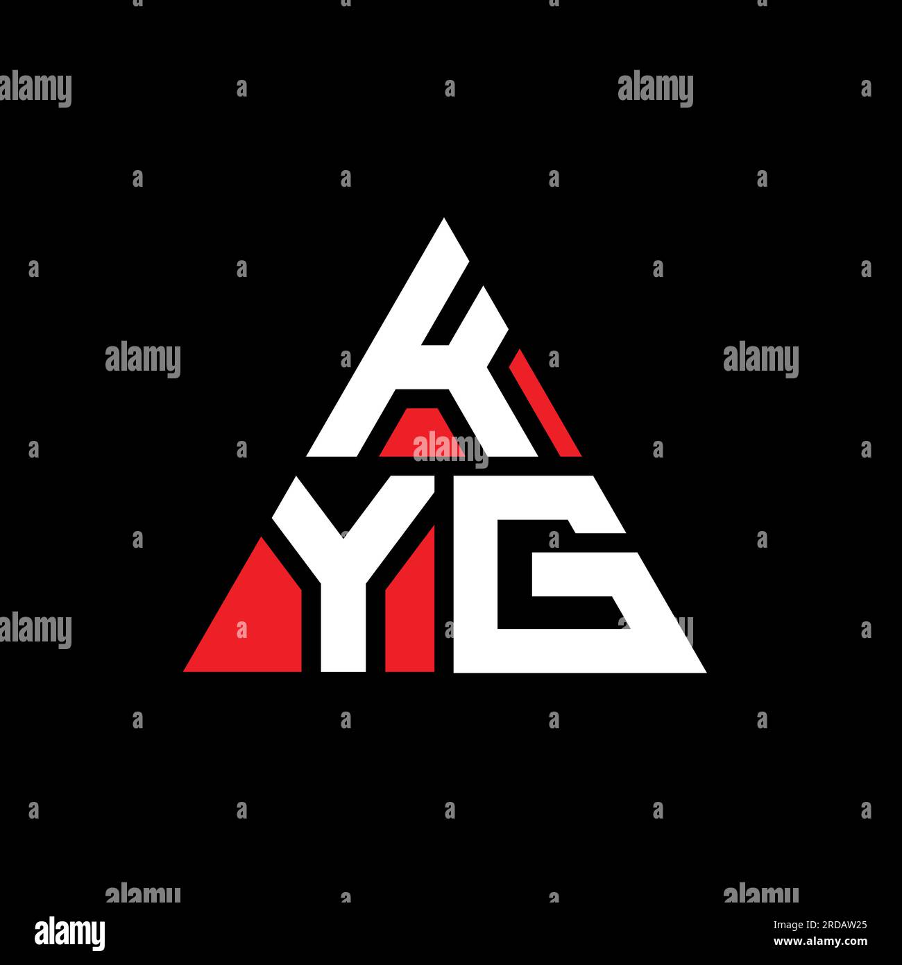 KYG triangle letter logo design with triangle shape. KYG triangle logo ...