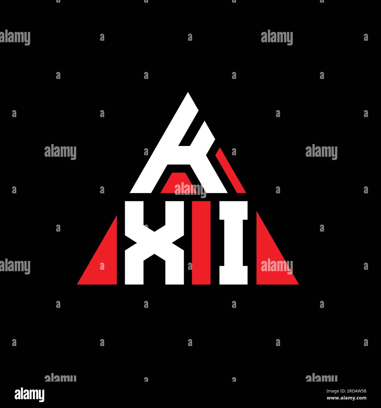 KXI triangle letter logo design with triangle shape. KXI triangle logo ...