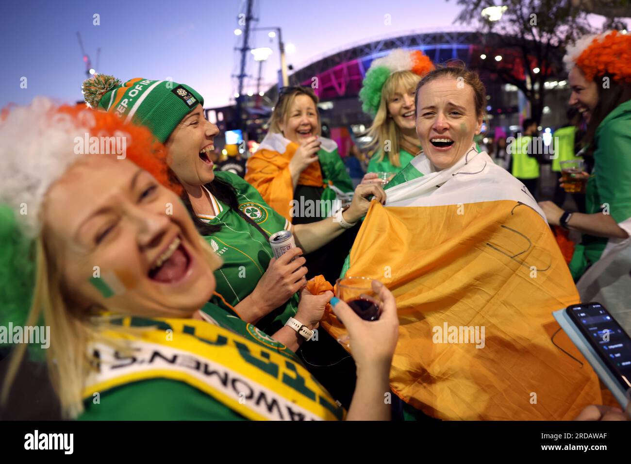 Republic of Ireland fans outside the ground ahead of the FIFA Women's ...