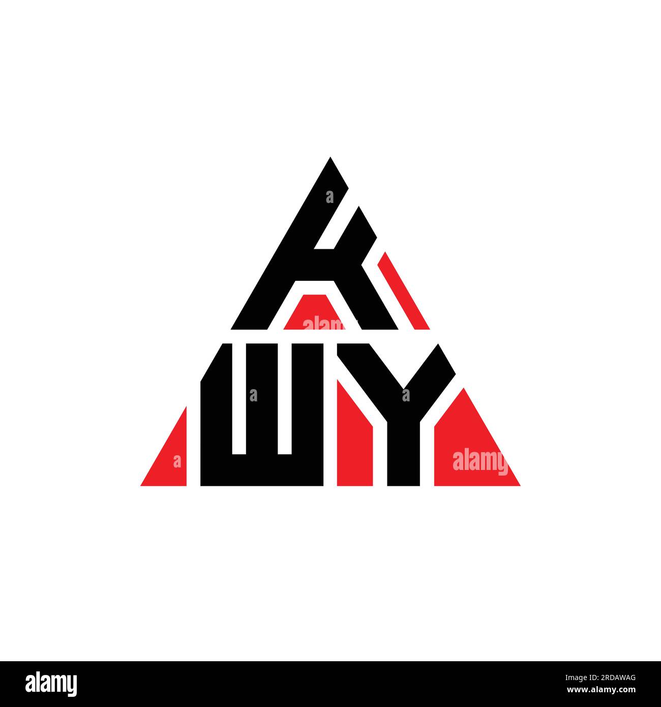 KWY triangle letter logo design with triangle shape. KWY triangle logo ...