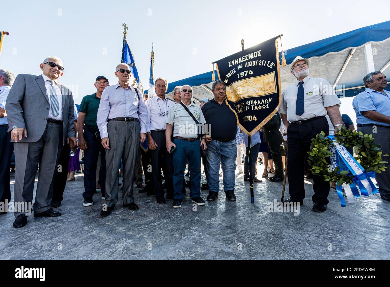 Nicosia, Nicosia, Cyprus. 20th July, 2023. People that fought during ...