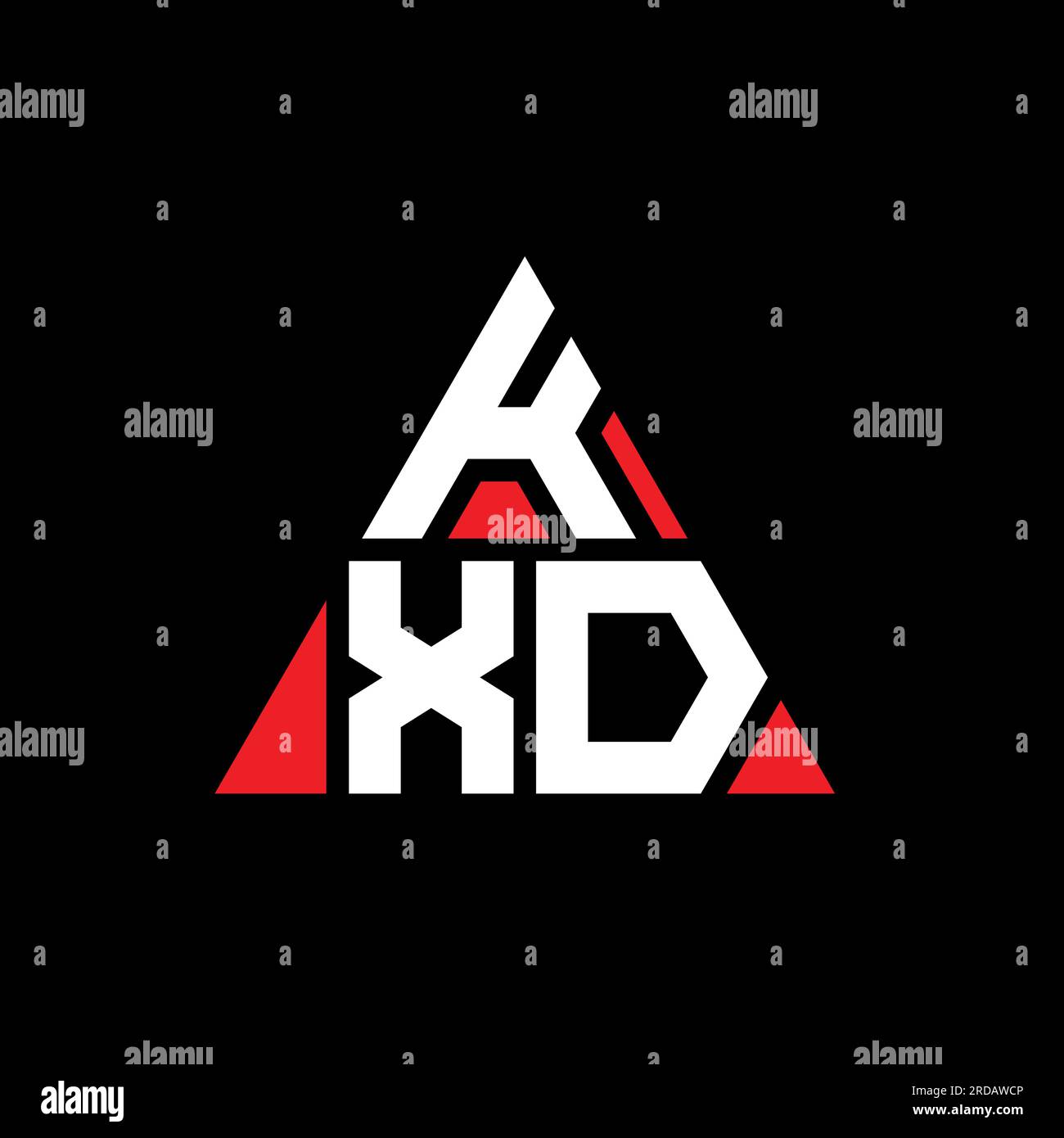 KXD triangle letter logo design with triangle shape. KXD triangle logo ...