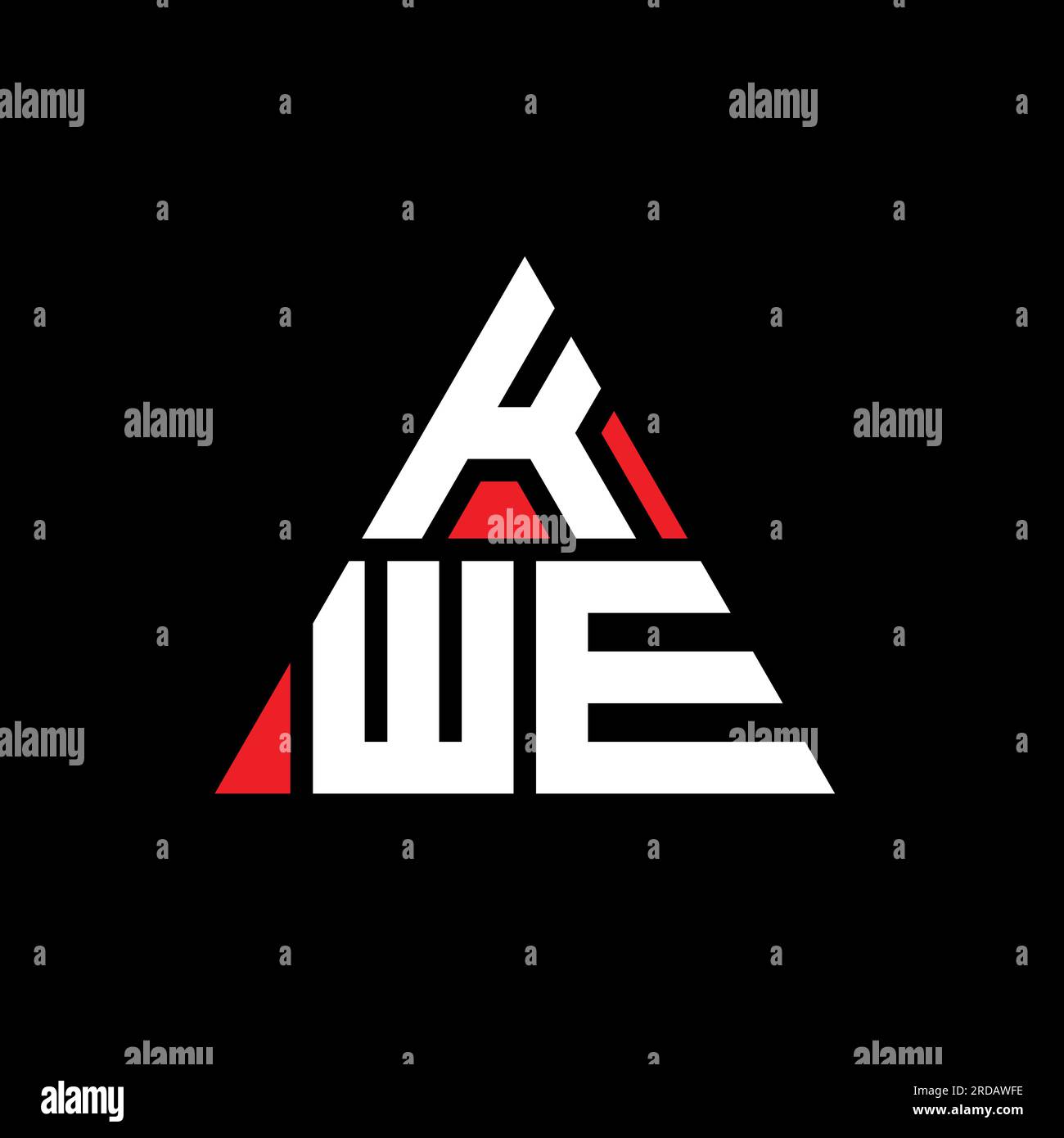 KWE triangle letter logo design with triangle shape. KWE triangle logo ...