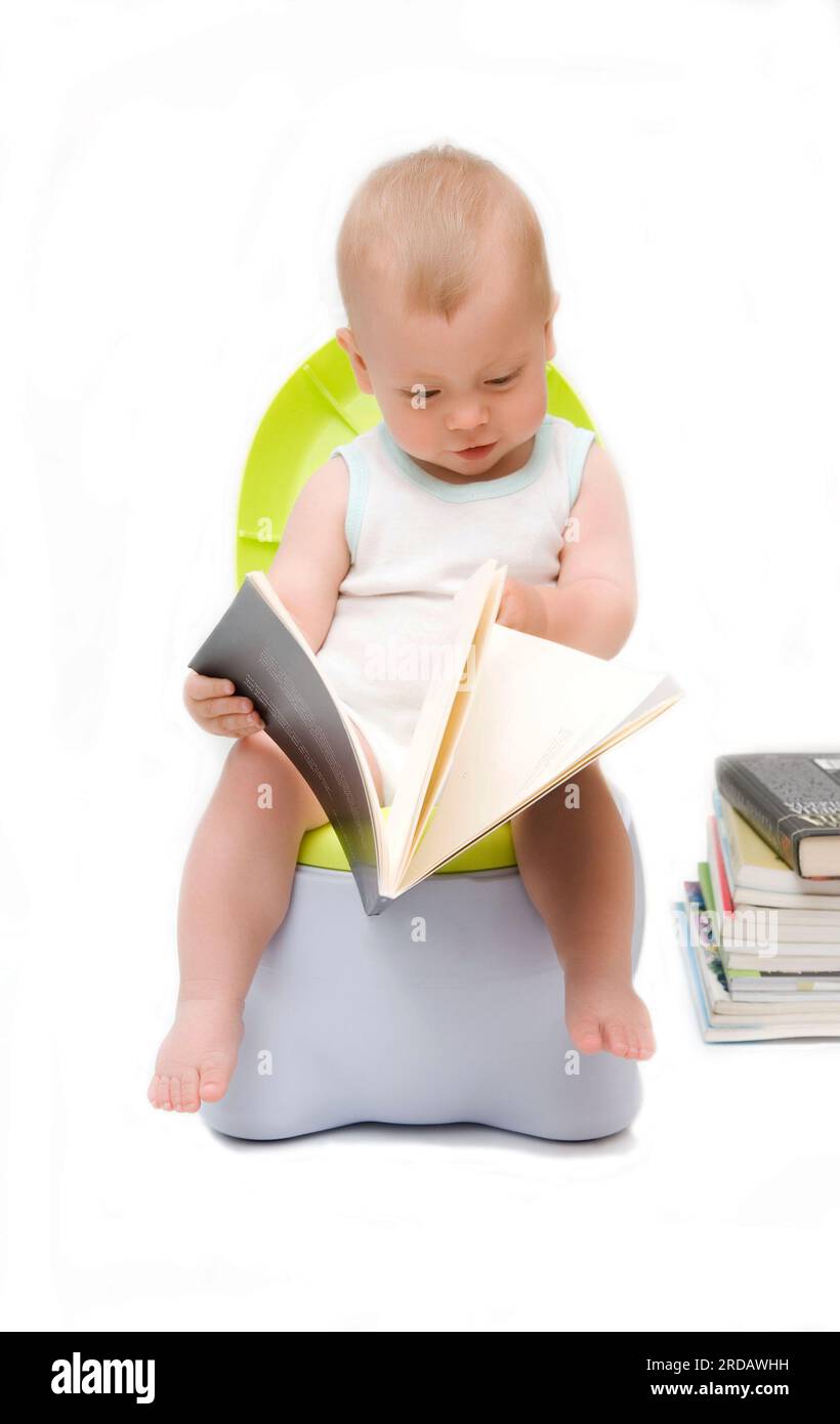 Boy sitting on chamber pot hi-res stock photography and images - Alamy