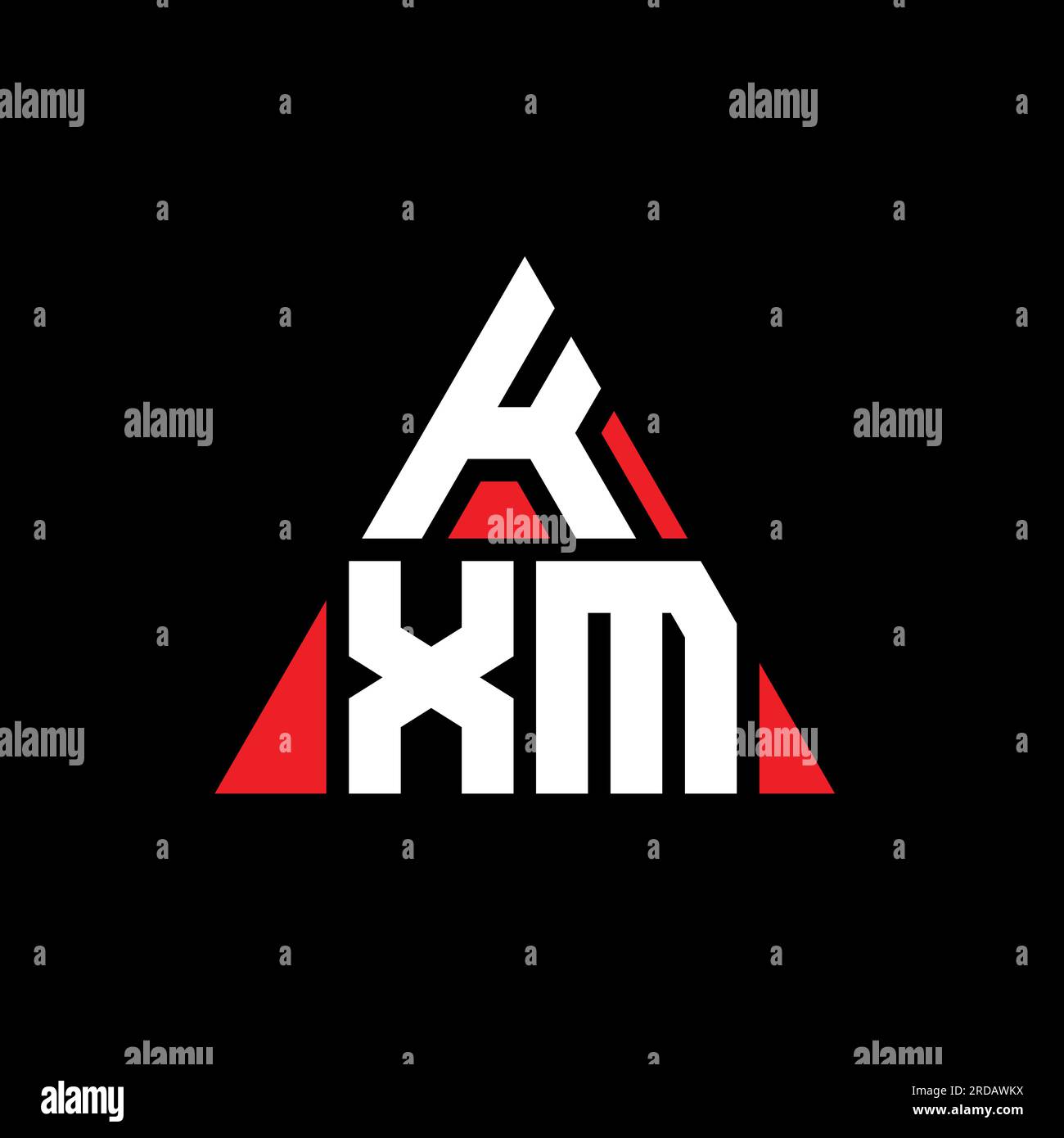 KXM triangle letter logo design with triangle shape. KXM triangle logo ...