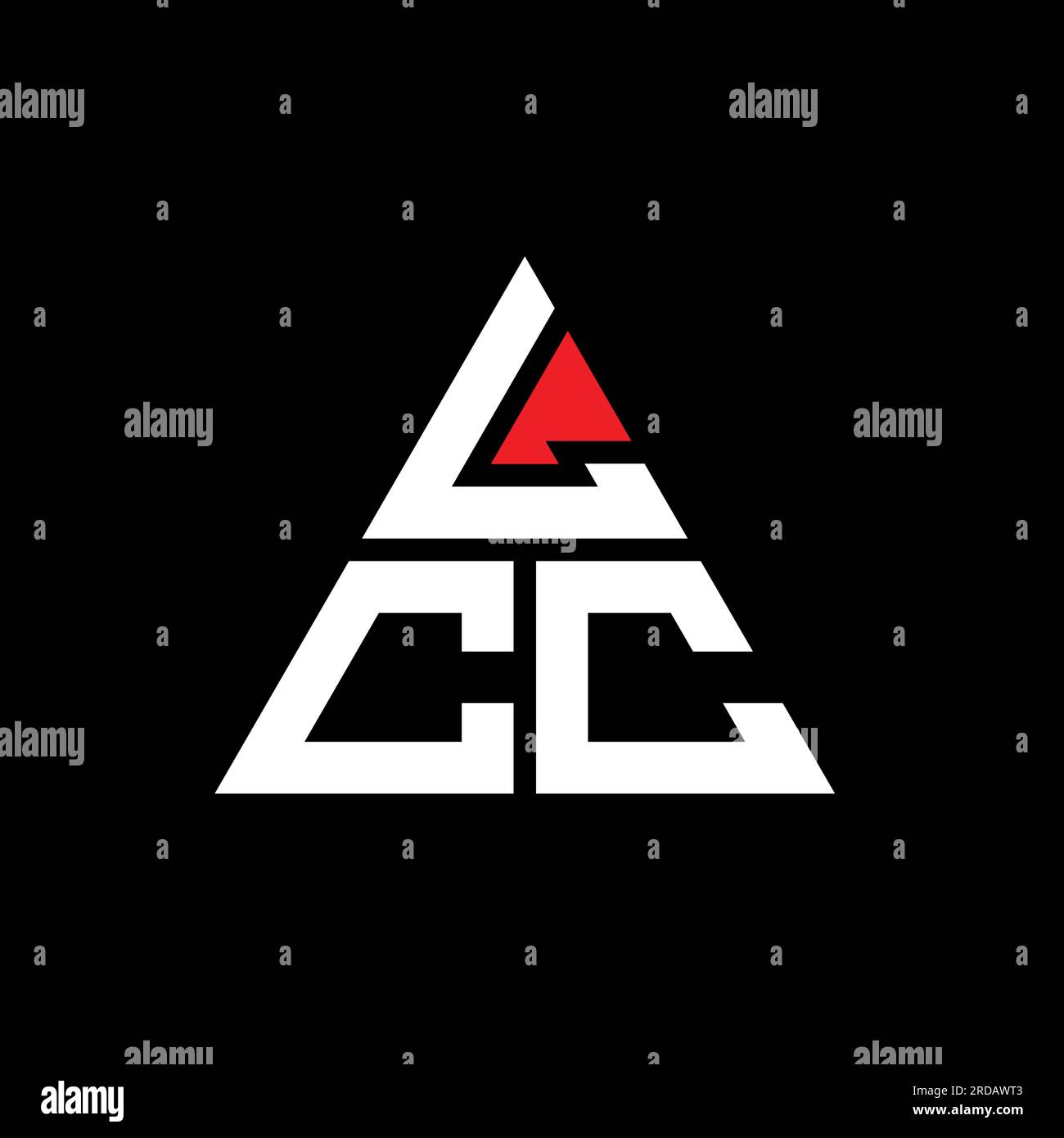 LCC triangle letter logo design with triangle shape. LCC triangle logo ...