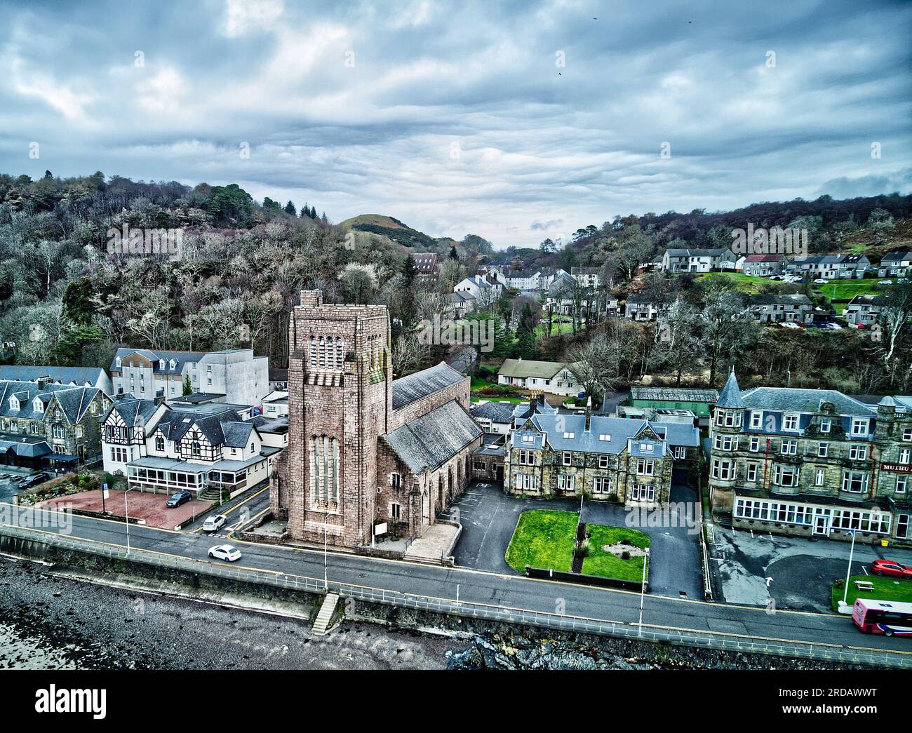 St Columba's Cathedral, Corran Esplanade, Oban Stock Photo - Alamy