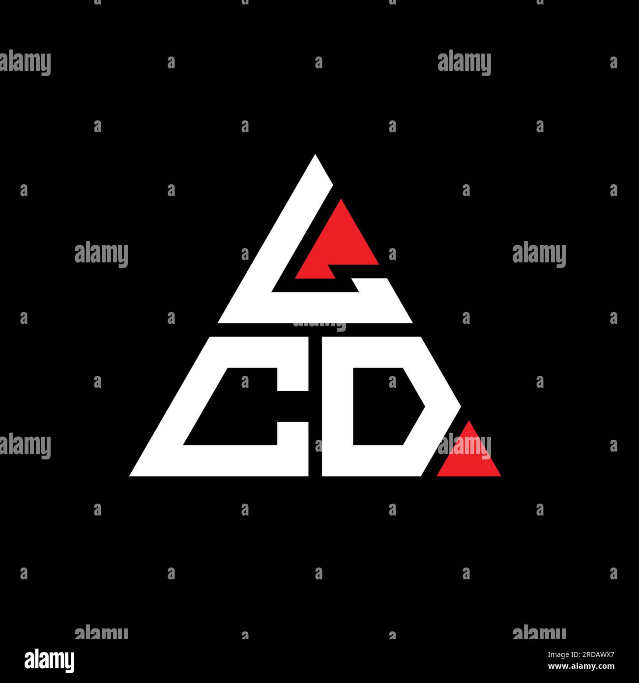 LCD triangle letter logo design with triangle shape. LCD triangle logo ...