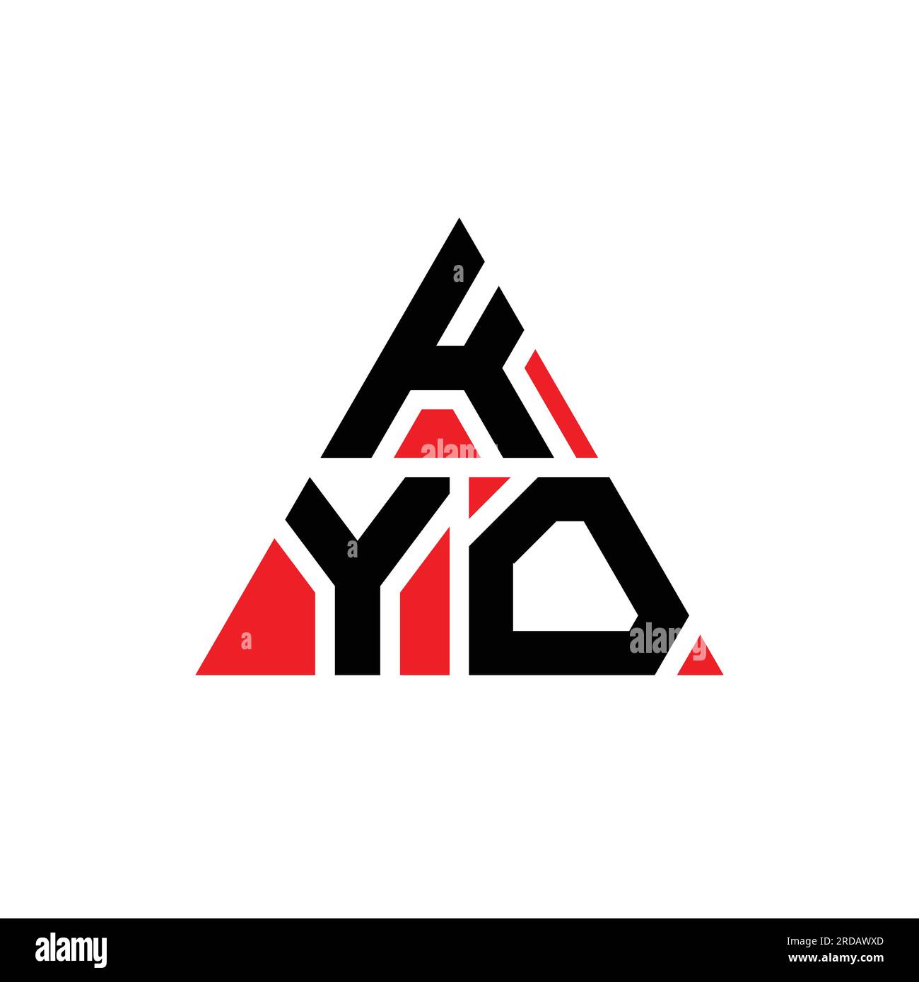 KY0 triangle letter logo design with triangle shape. KY0 triangle logo ...