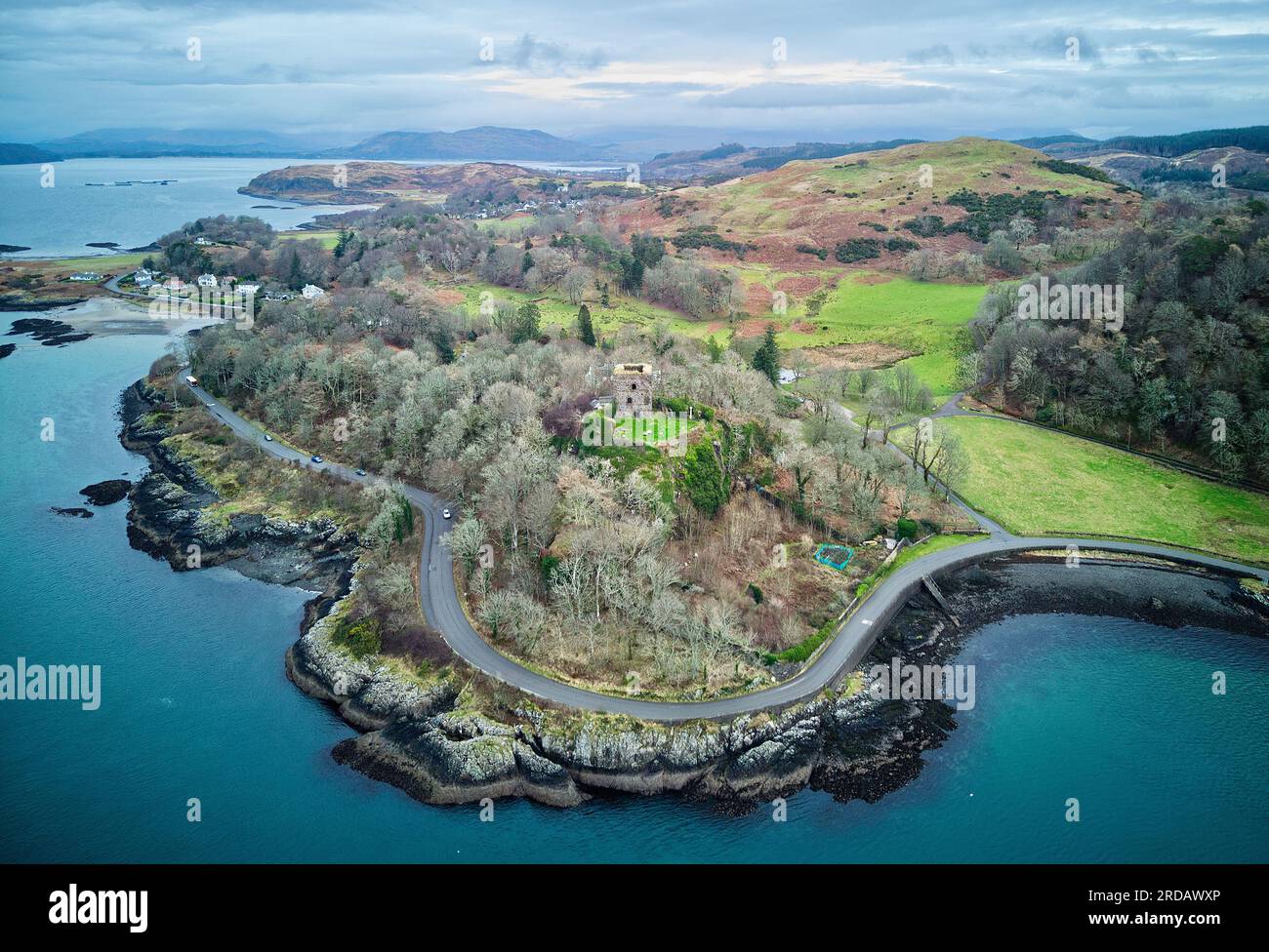 Dunollie Castle, Oban, Argyll, on the west coast of Scotland Stock ...