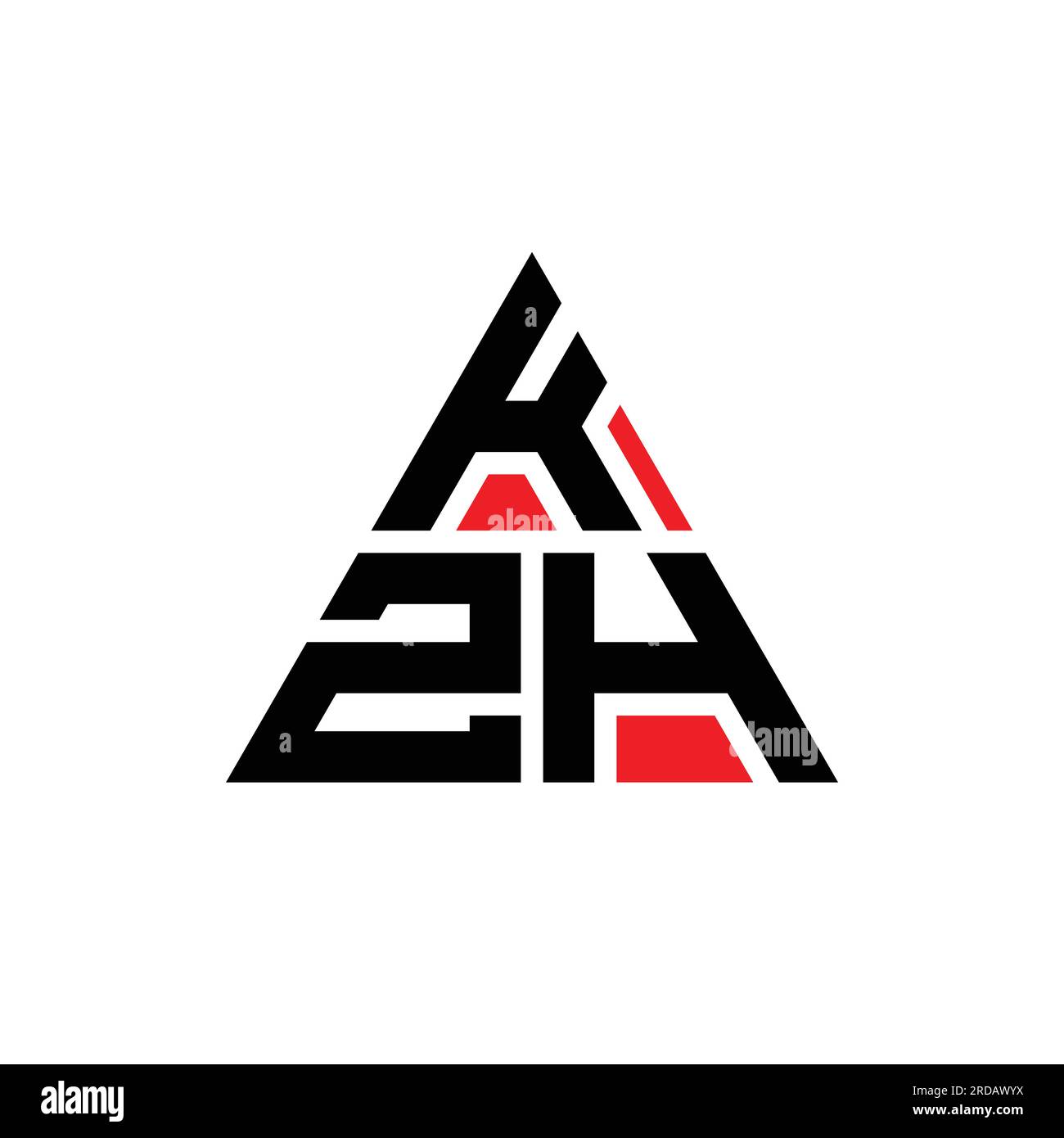 KZH triangle letter logo design with triangle shape. KZH triangle logo ...