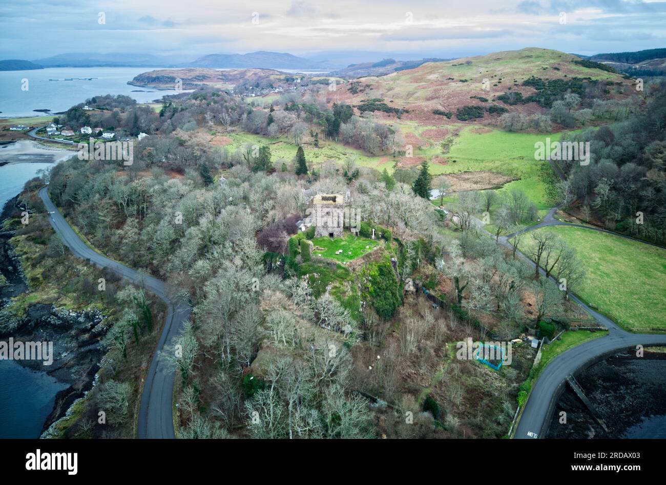 Dunollie Castle, Oban, Argyll, on the west coast of Scotland Stock ...