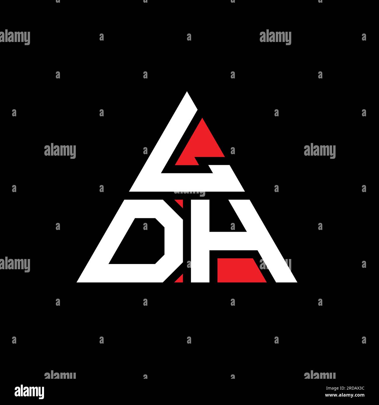 LDH triangle letter logo design with triangle shape. LDH triangle logo ...