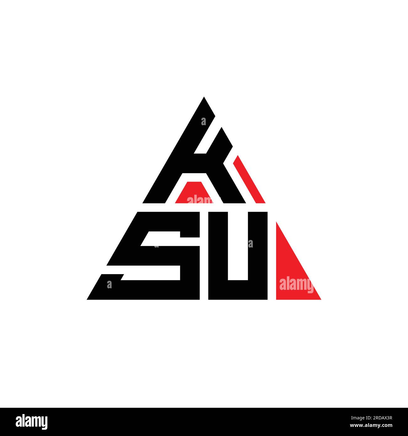 KSU triangle letter logo design with triangle shape. KSU triangle logo ...