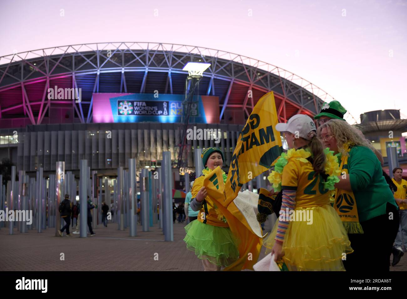 Australia fans outside the ground ahead of the FIFA Women's World Cup ...