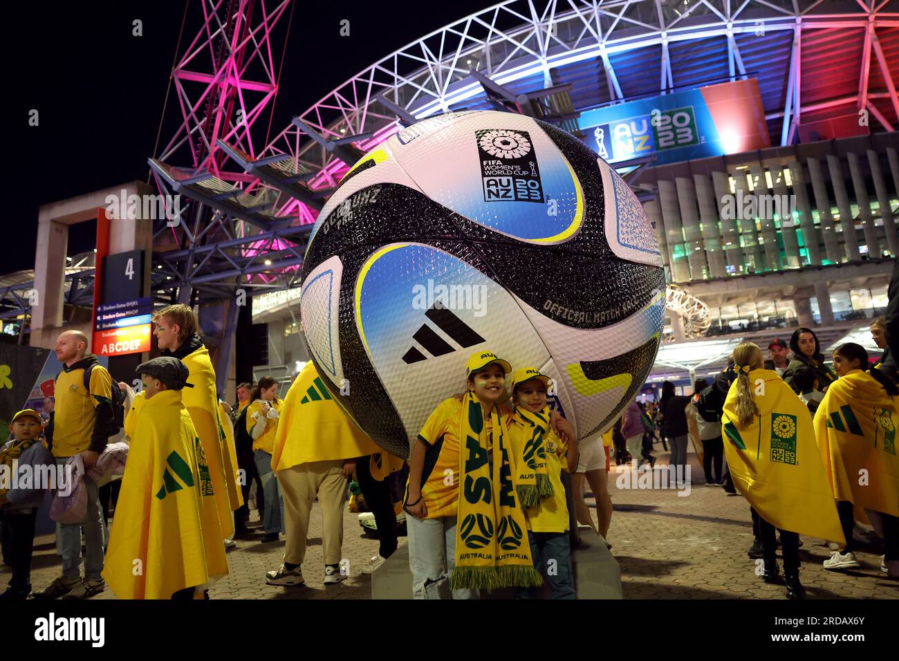 Australia fans outside the ground ahead of the FIFA Women's World Cup ...