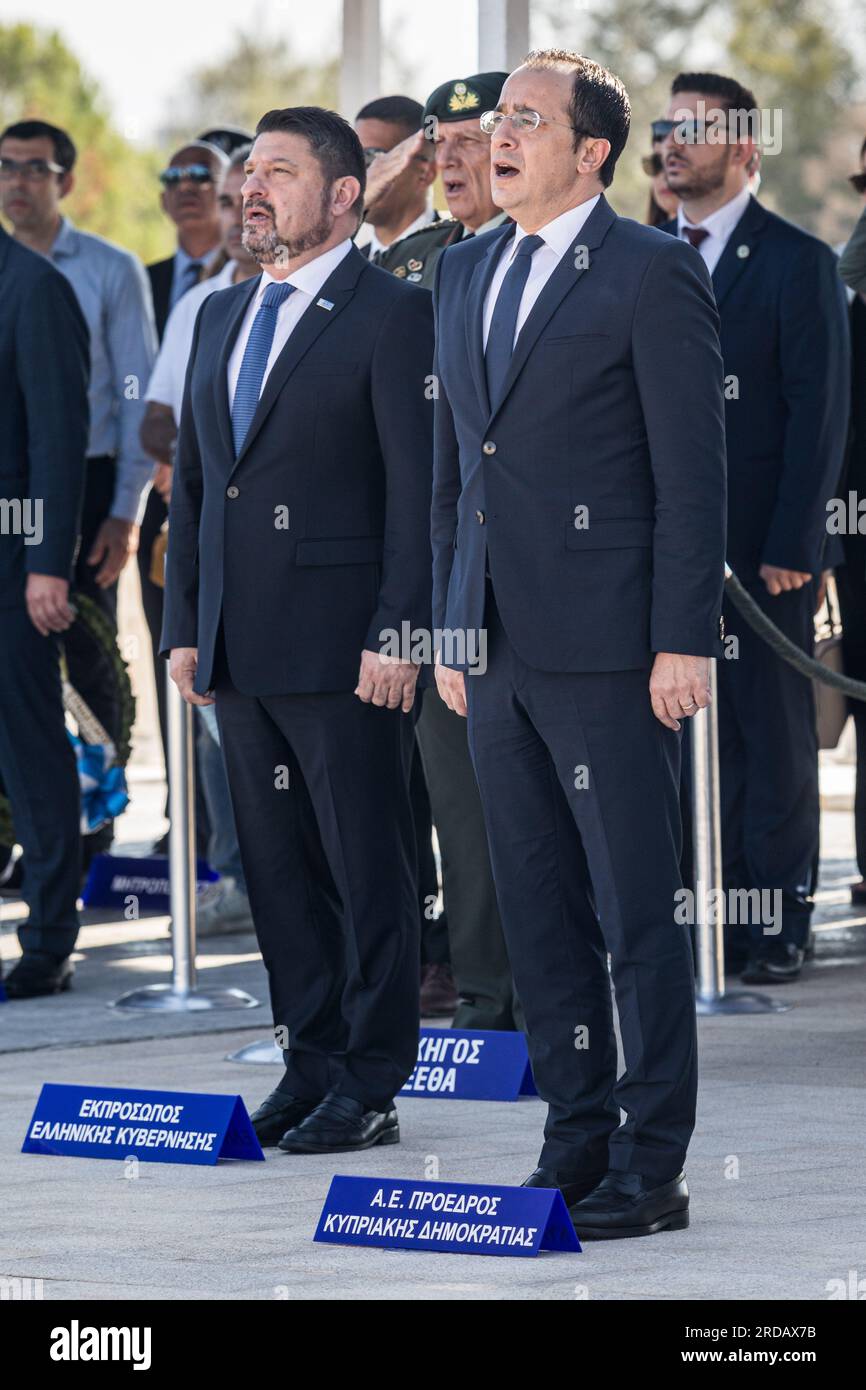 Nicosia, Cyprus. 20th July, 2023. Cyprus President Nicos ...