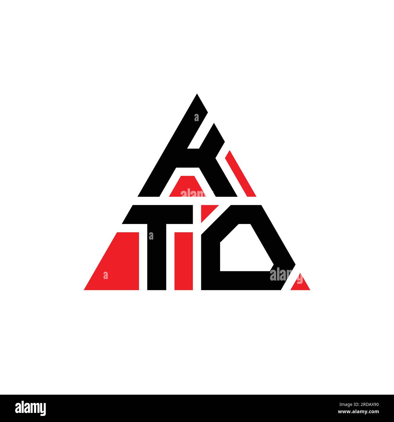KTO triangle letter logo design with triangle shape. KTO triangle logo ...