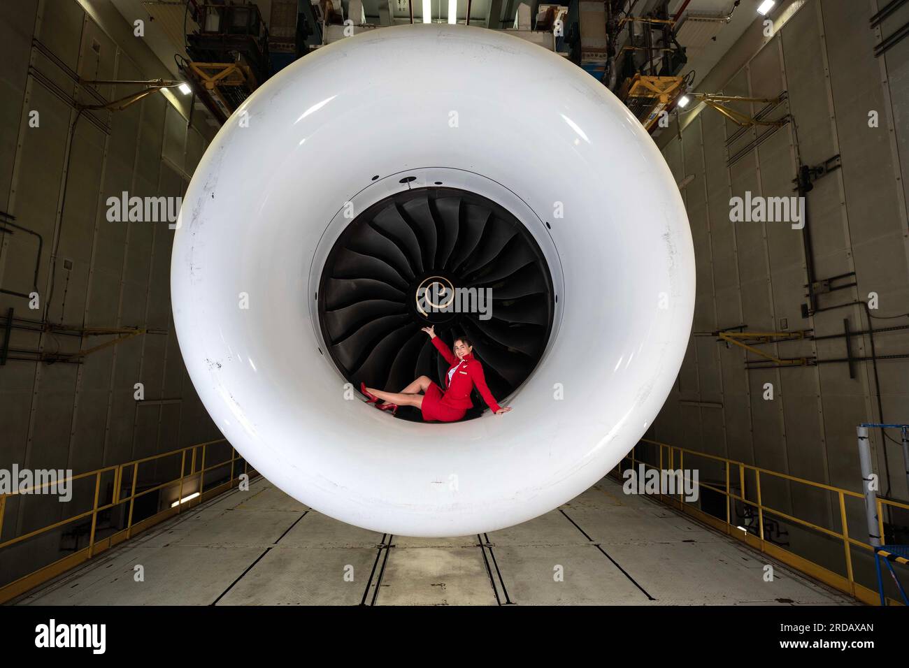 EDITORIAL USE ONLY Lauren Alcorn after the successful ground test of ...