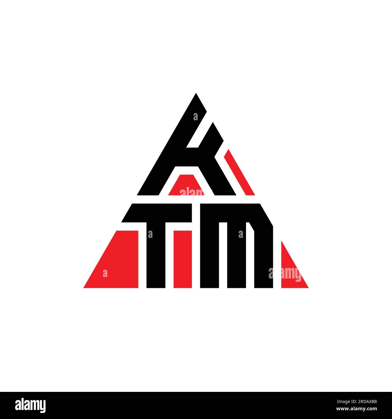 KTM triangle letter logo design with triangle shape. KTM triangle logo ...