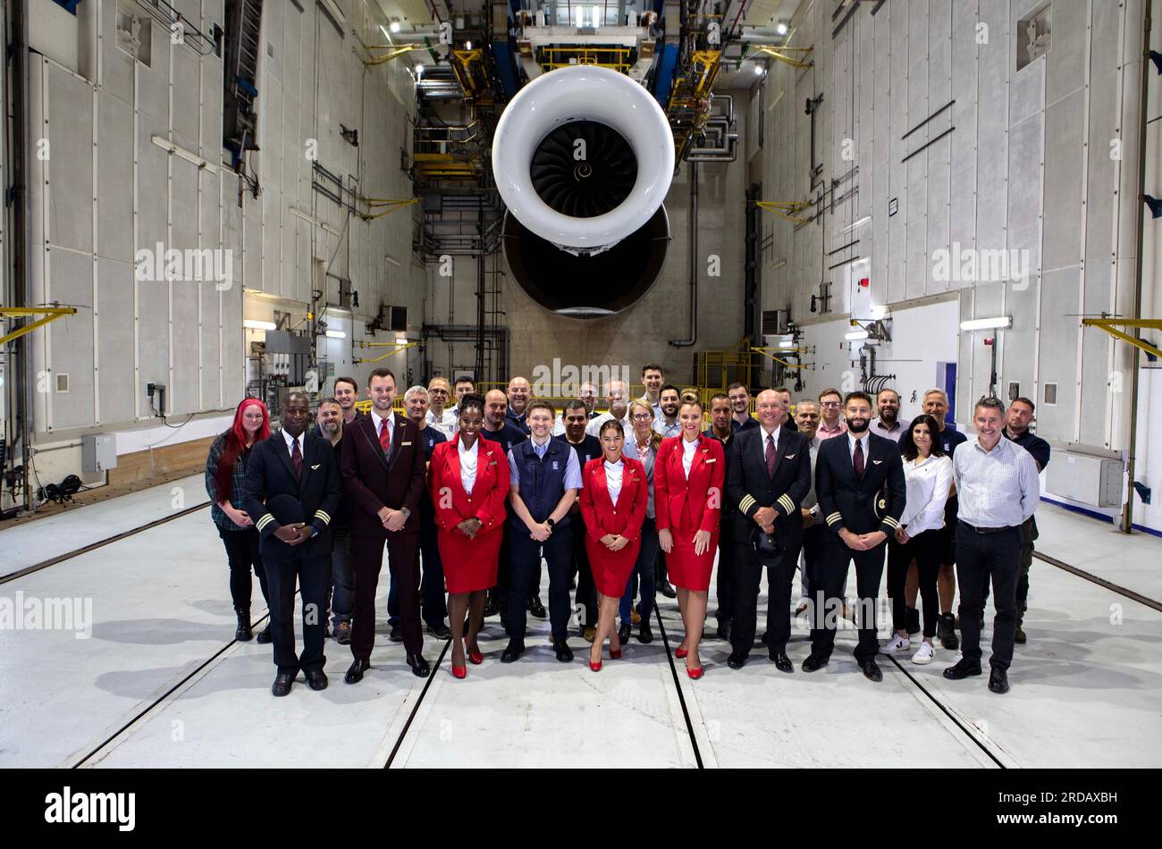 EDITORIAL USE ONLY The project team from Virgin Atlantic and Rolls ...