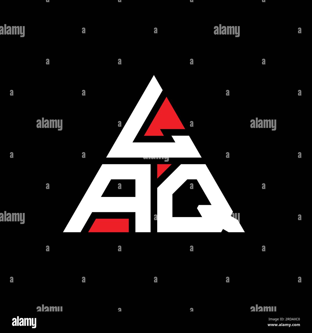 LAQ triangle letter logo design with triangle shape. LAQ triangle logo ...