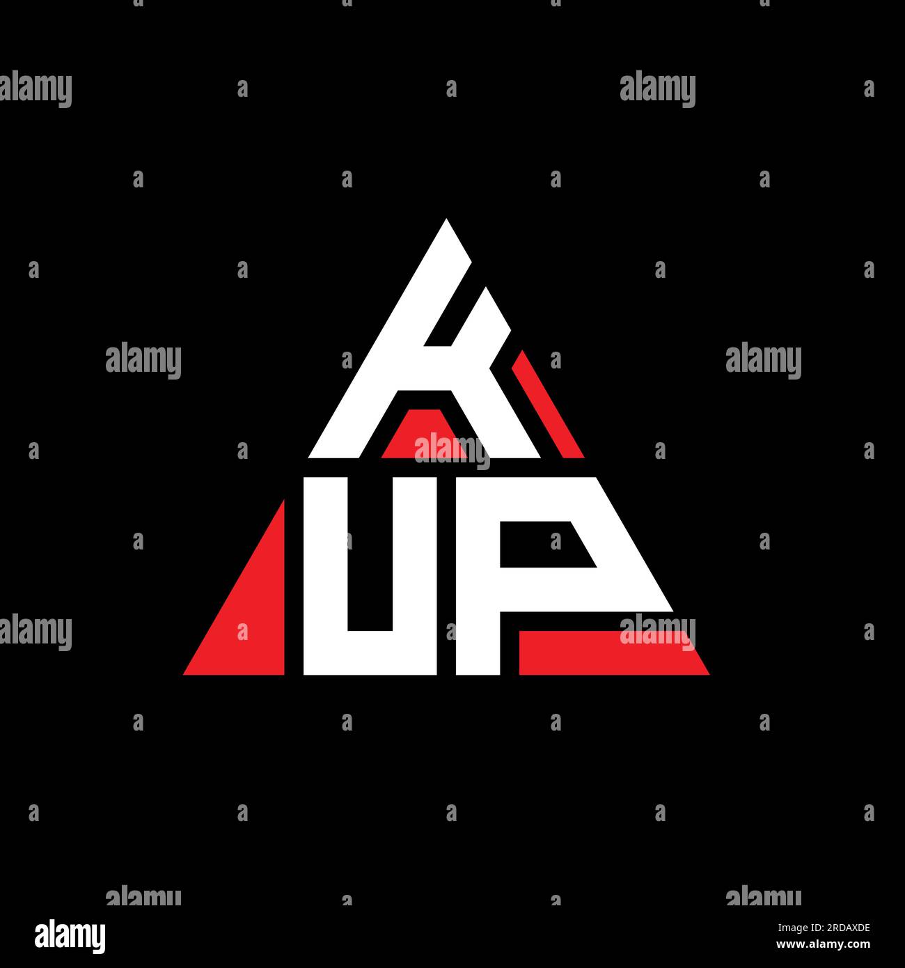 KUP triangle letter logo design with triangle shape. KUP triangle logo ...
