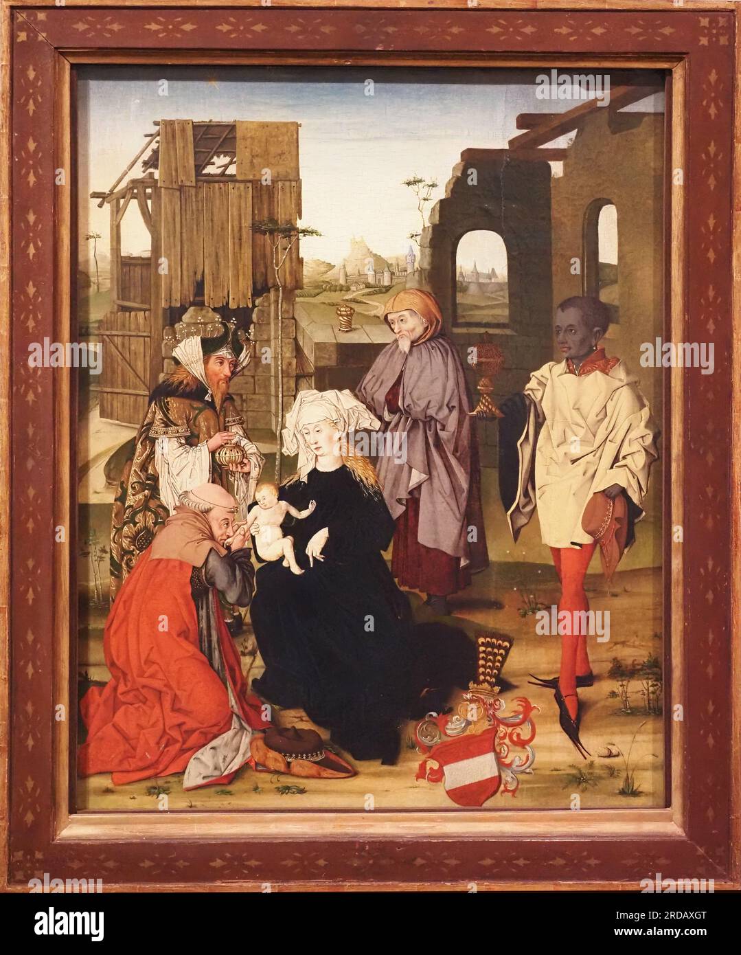 Adoration of the Magi, Painting on fir, circa 1490. Creator: Master of ...