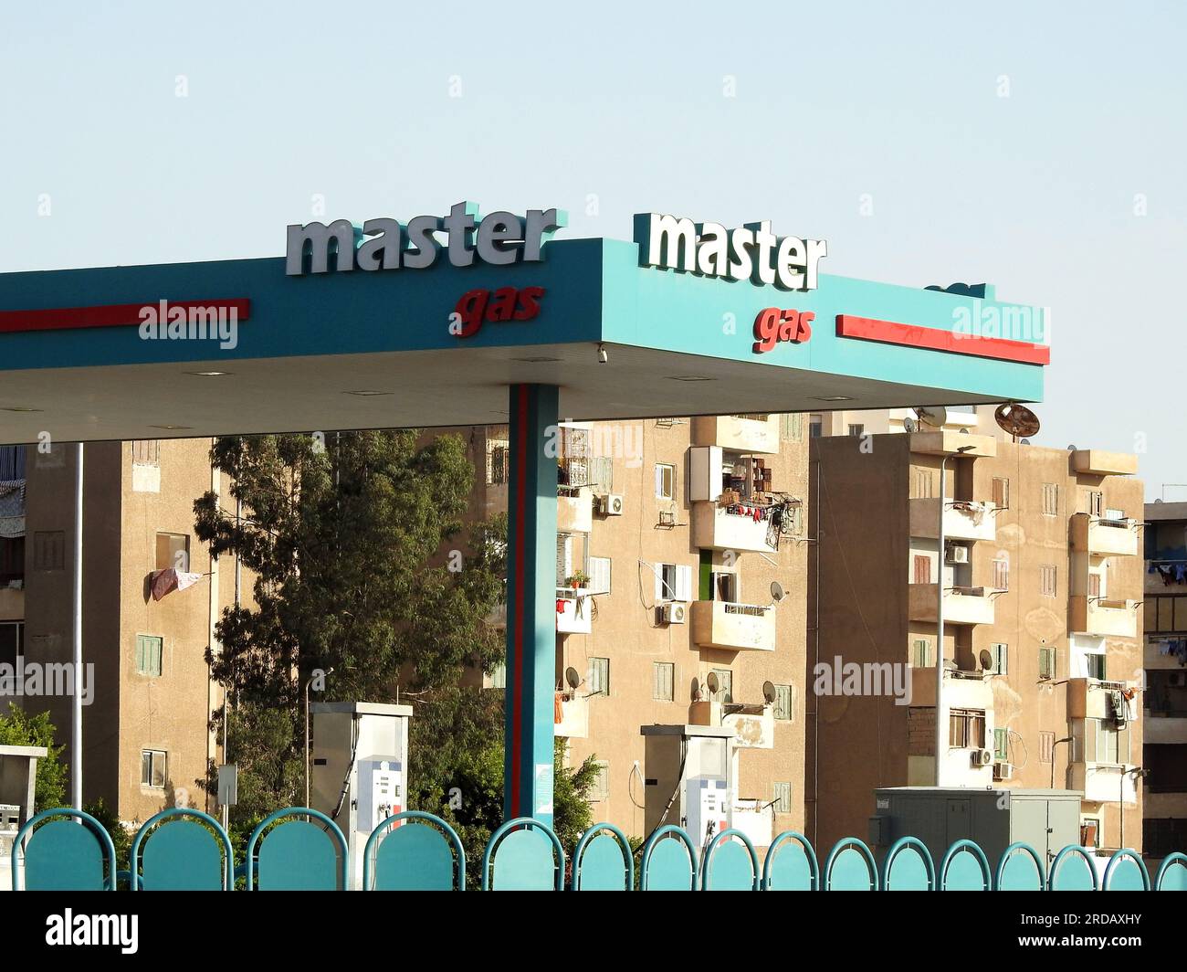 Cairo, Egypt, June 28 2023: Master gas and oil station for natural gas ...
