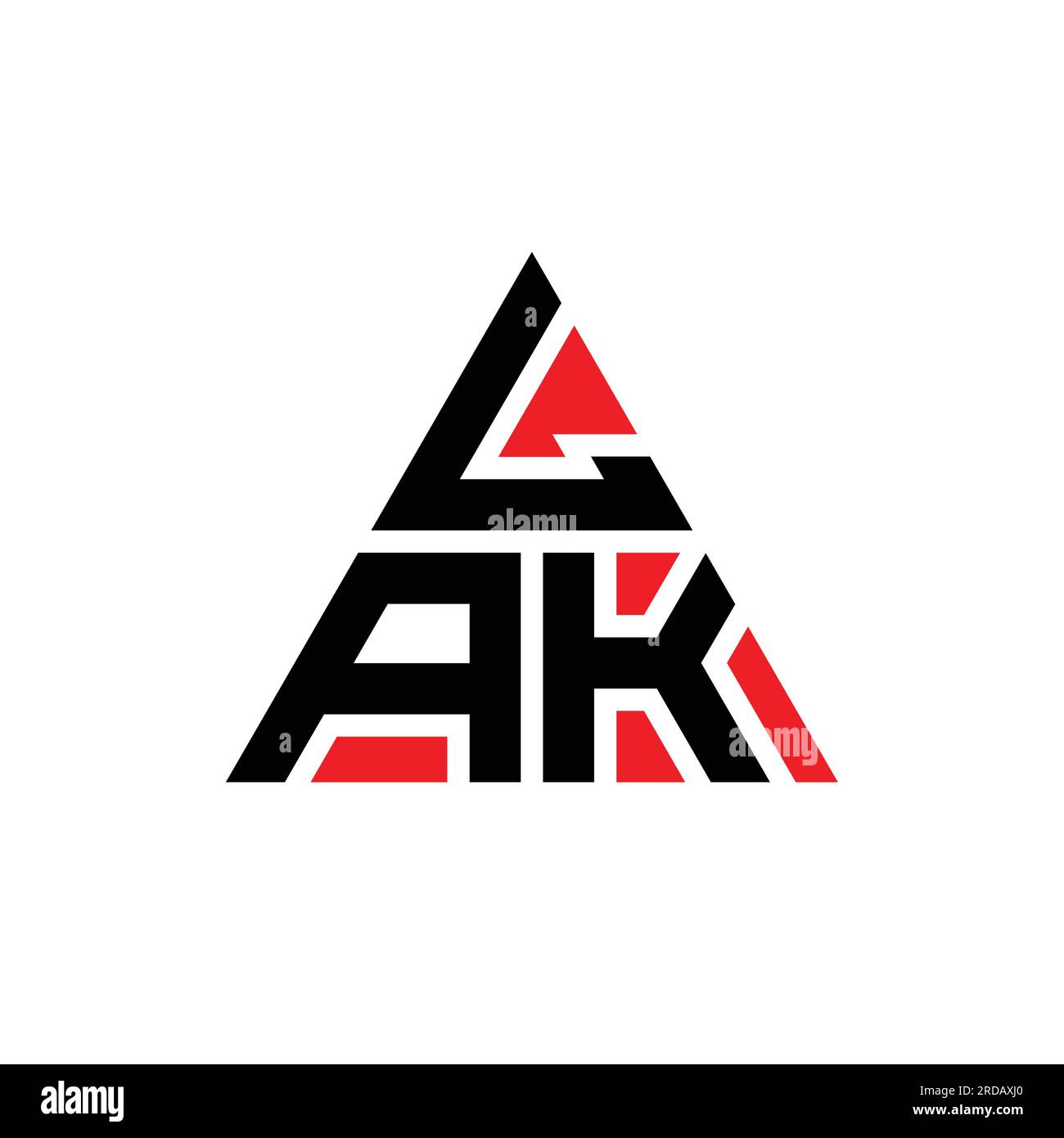 LAK triangle letter logo design with triangle shape. LAK triangle logo ...