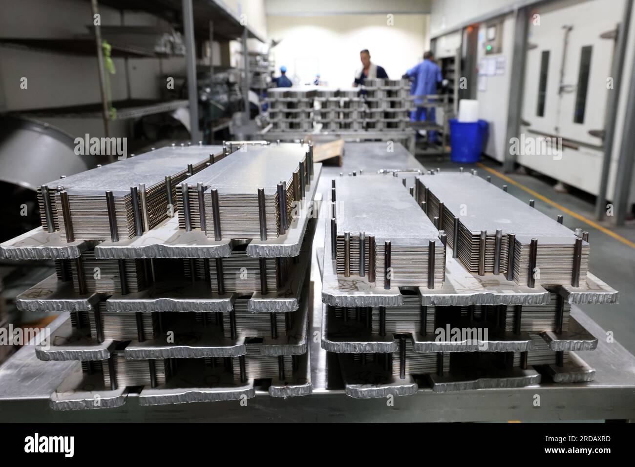 NINGDE, CHINA - JULY 20, 2023 - Workers produce precision structural ...
