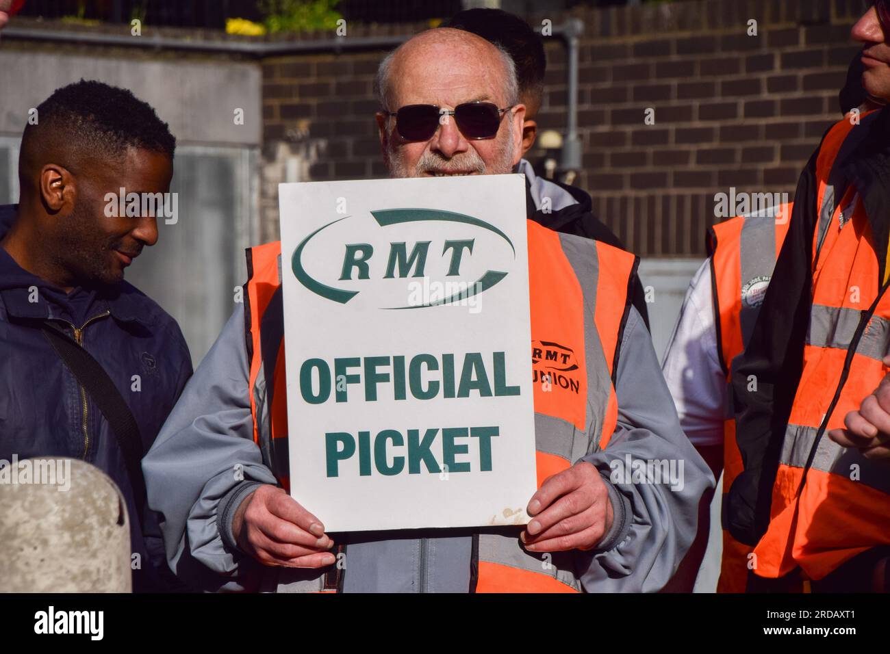 London, England, UK. 20th July, 2023. RMT picket line outside Euston ...